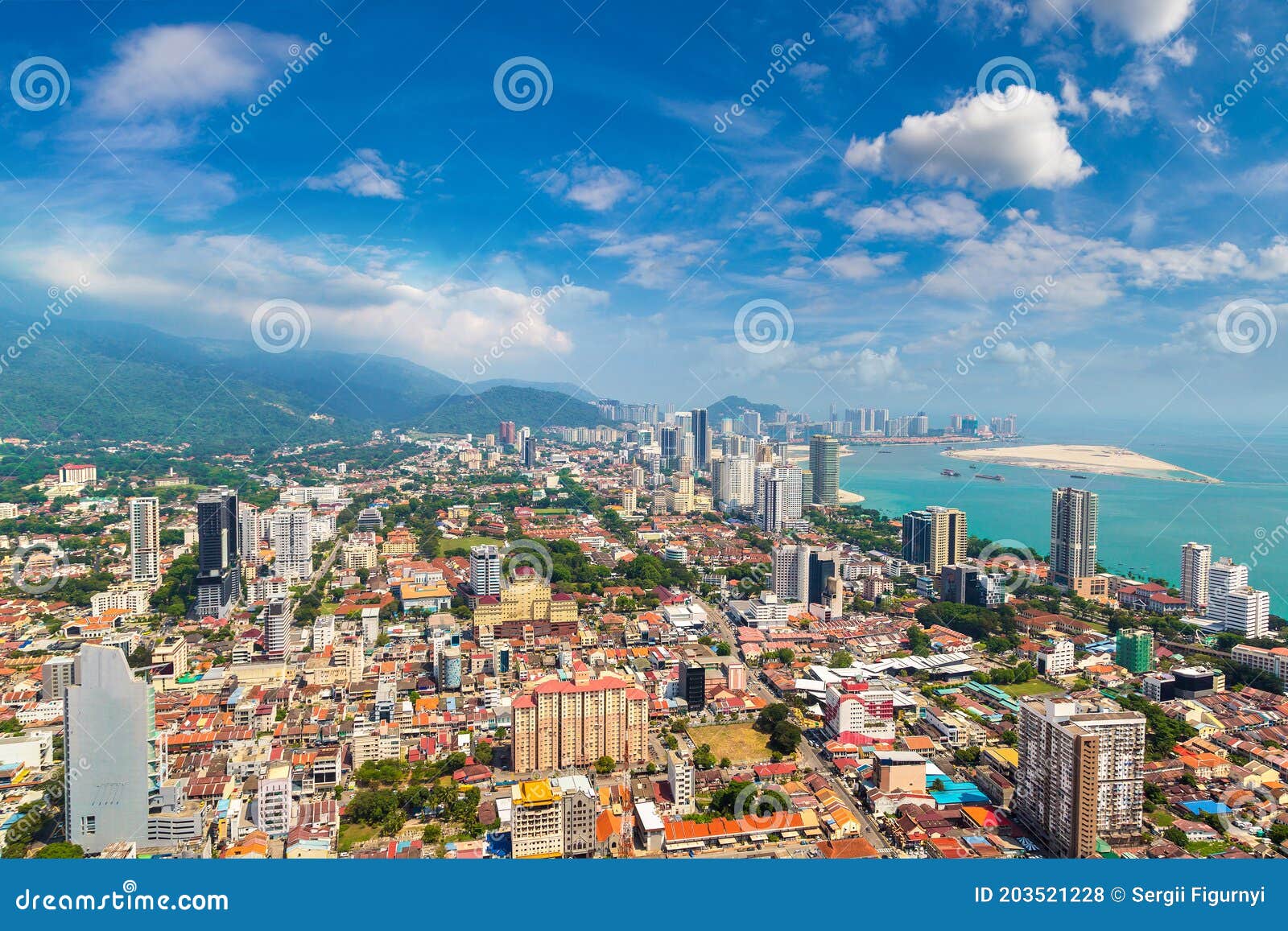 Aerial View of Georgetown, Penang Stock Photo - Image of island ... Aerial View of Georgetown, Penang Stock Photo - Image of island ...
