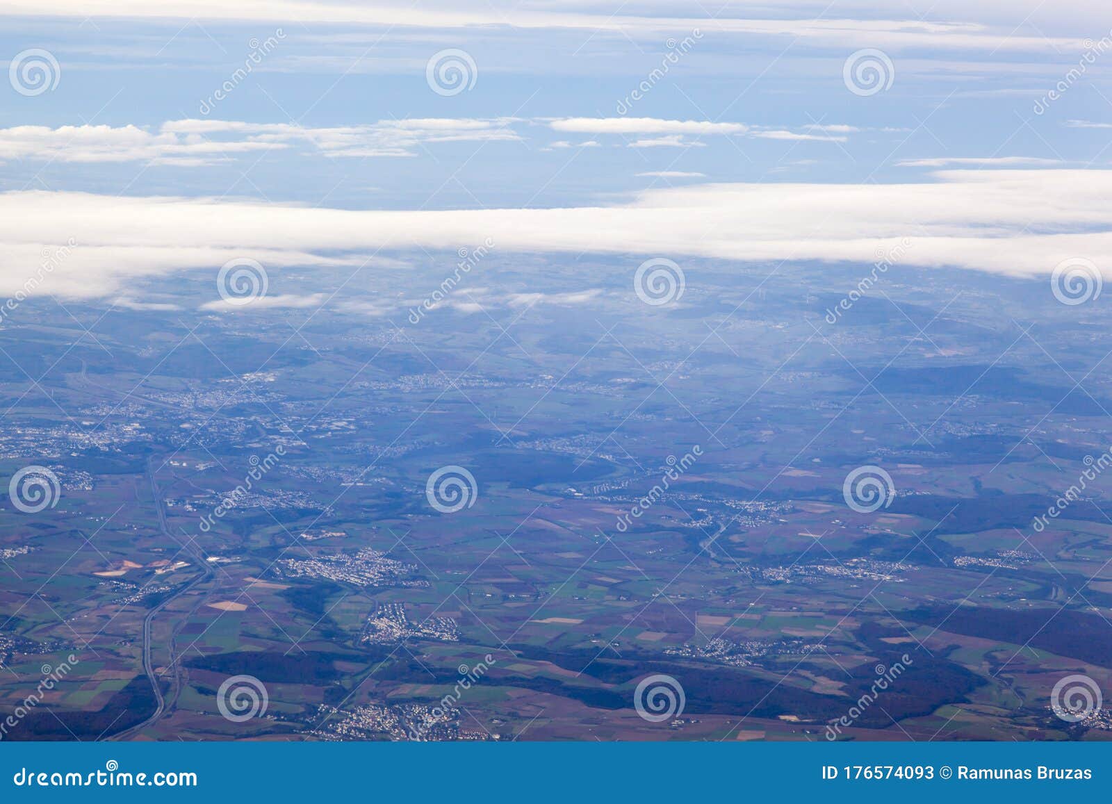 Aerial View of Germany Under Clouds Stock Image - Image of view, aerial ...