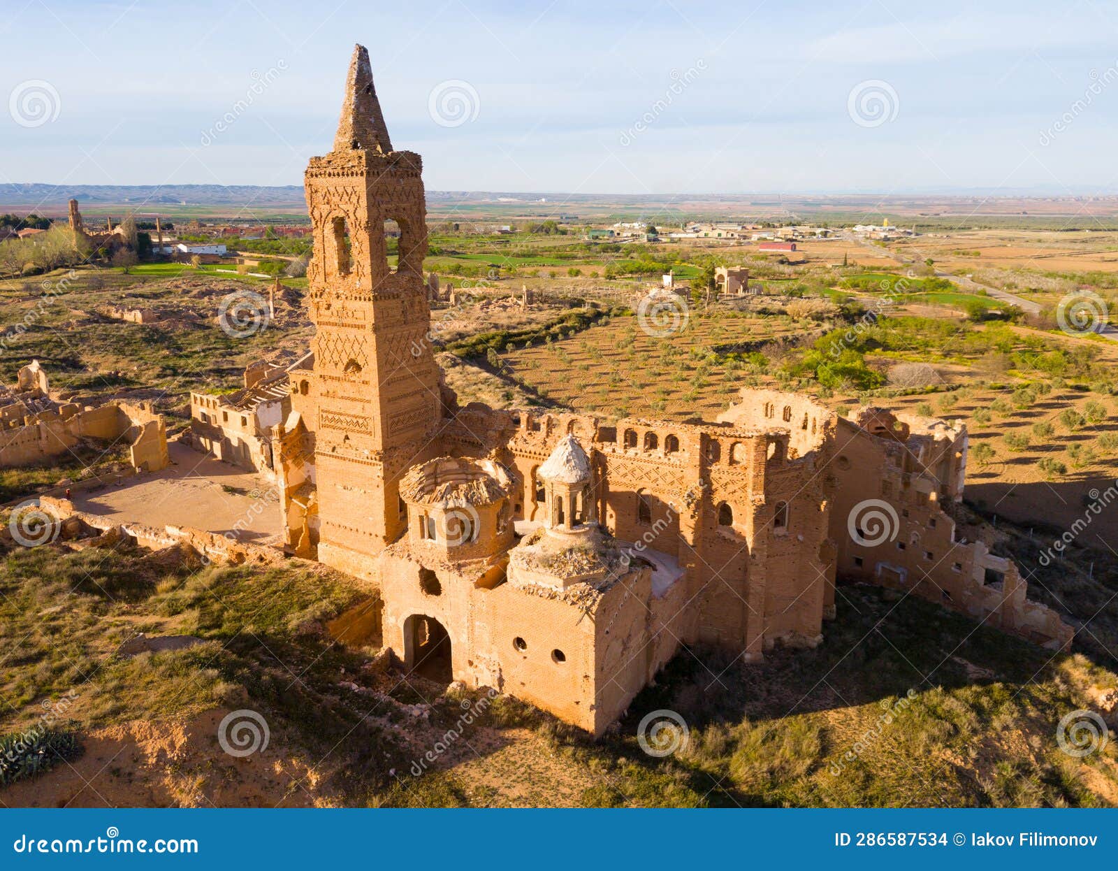 Aerial View of Ruined Belchite Stock Photo - Image of scape, national ... Aerial View of Ruined Belchite Stock Photo - Image of scape, national ...
