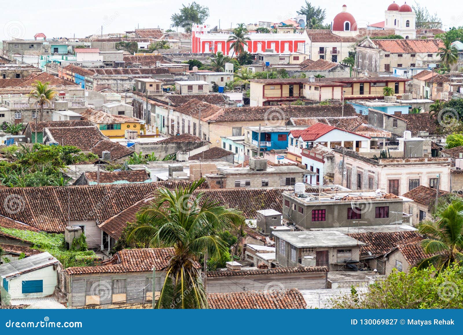 Aerial view of Gibara, Cu stock image. Image of town - 130069827