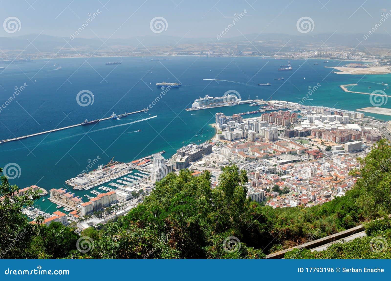 Aerial view of Gibraltar stock photo. Image of mediterranean - 17793196