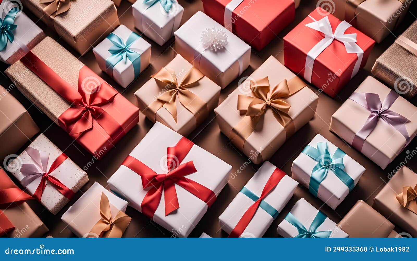 Aerial view of gift box stock illustration. Illustration of space ...