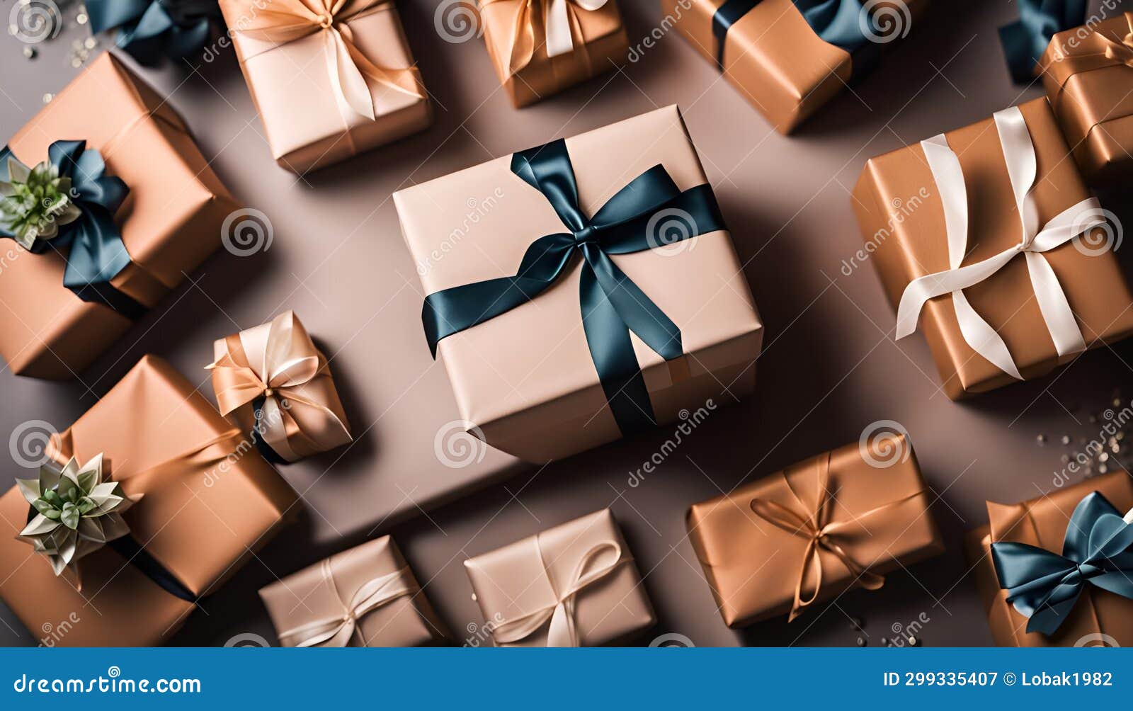 Aerial view of gift box stock illustration. Illustration of symbol ...