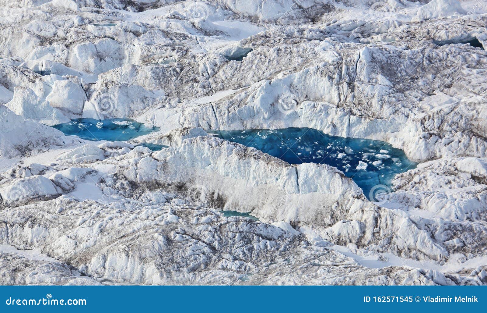 Aerial View of Glacier in the Arctic Stock Image - Image of summer ...