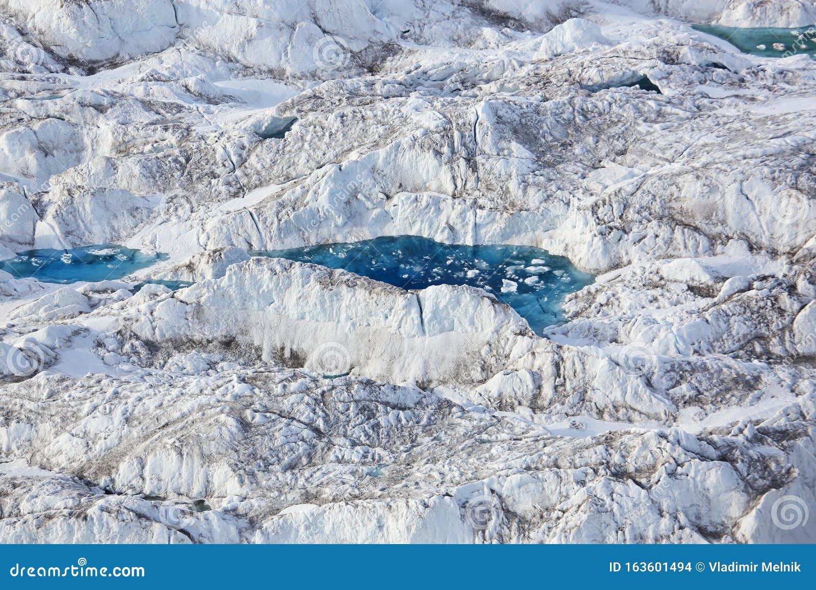 Aerial View of Glacier in the Arctic Stock Photo - Image of landscape ...