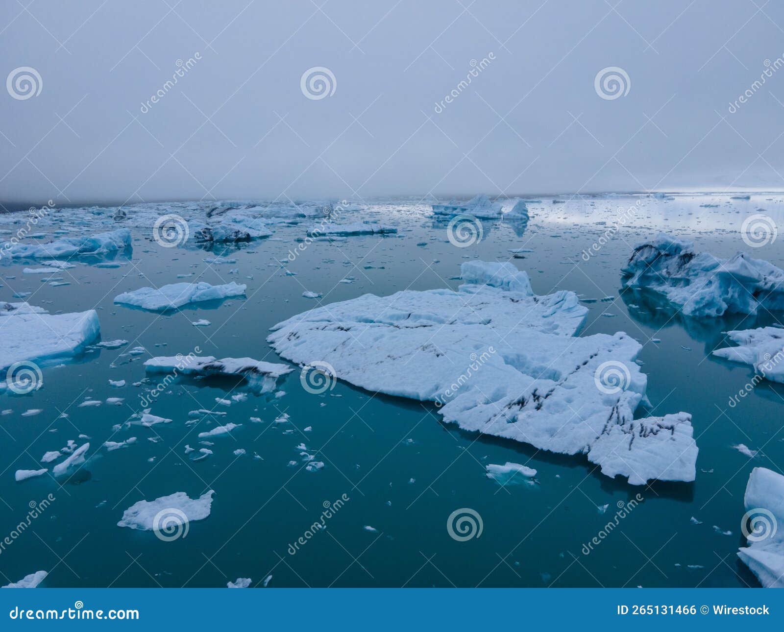 Aerial View of Glaciers in Sea Stock Photo - Image of lake, melt: 265131466