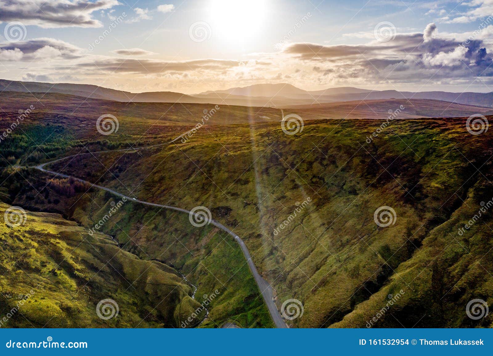 Aerial View from Glengesh Pass by Ardara, Donegal, Ireland Stock Photo ...