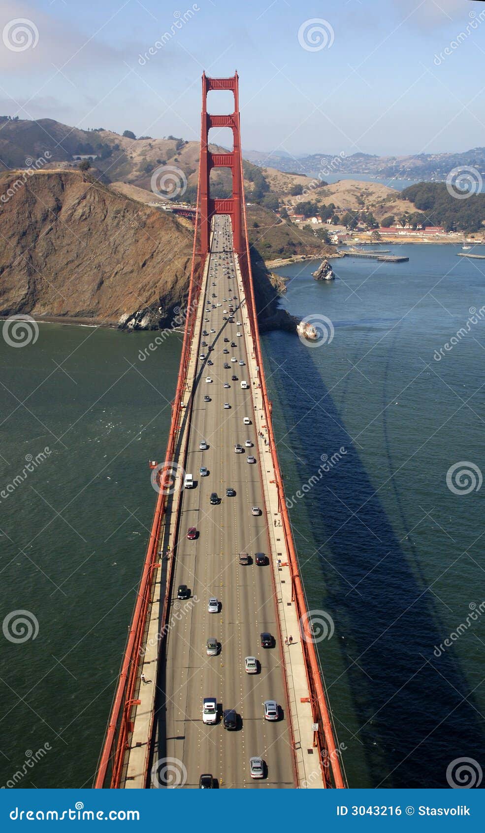 Aerial View of Golden Gate stock photo. Image of california - 3043216