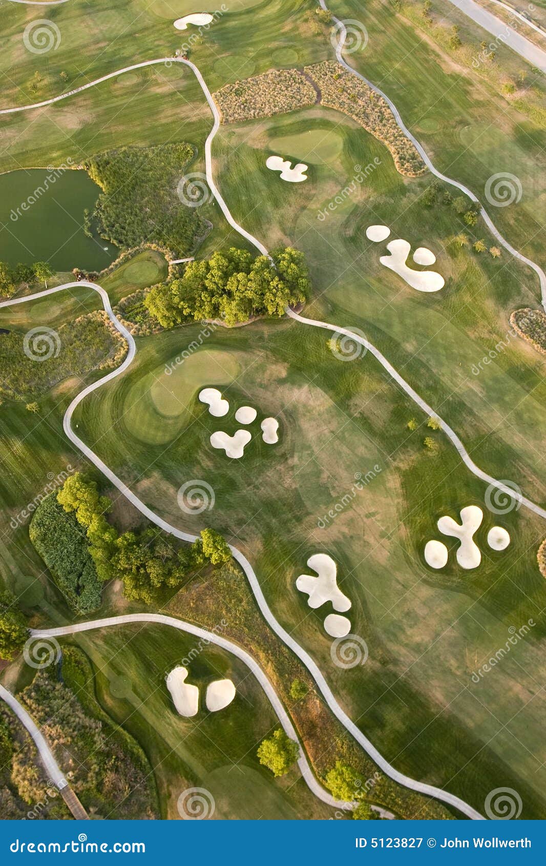 Aerial view of golf course stock image. Image of club - 5123827