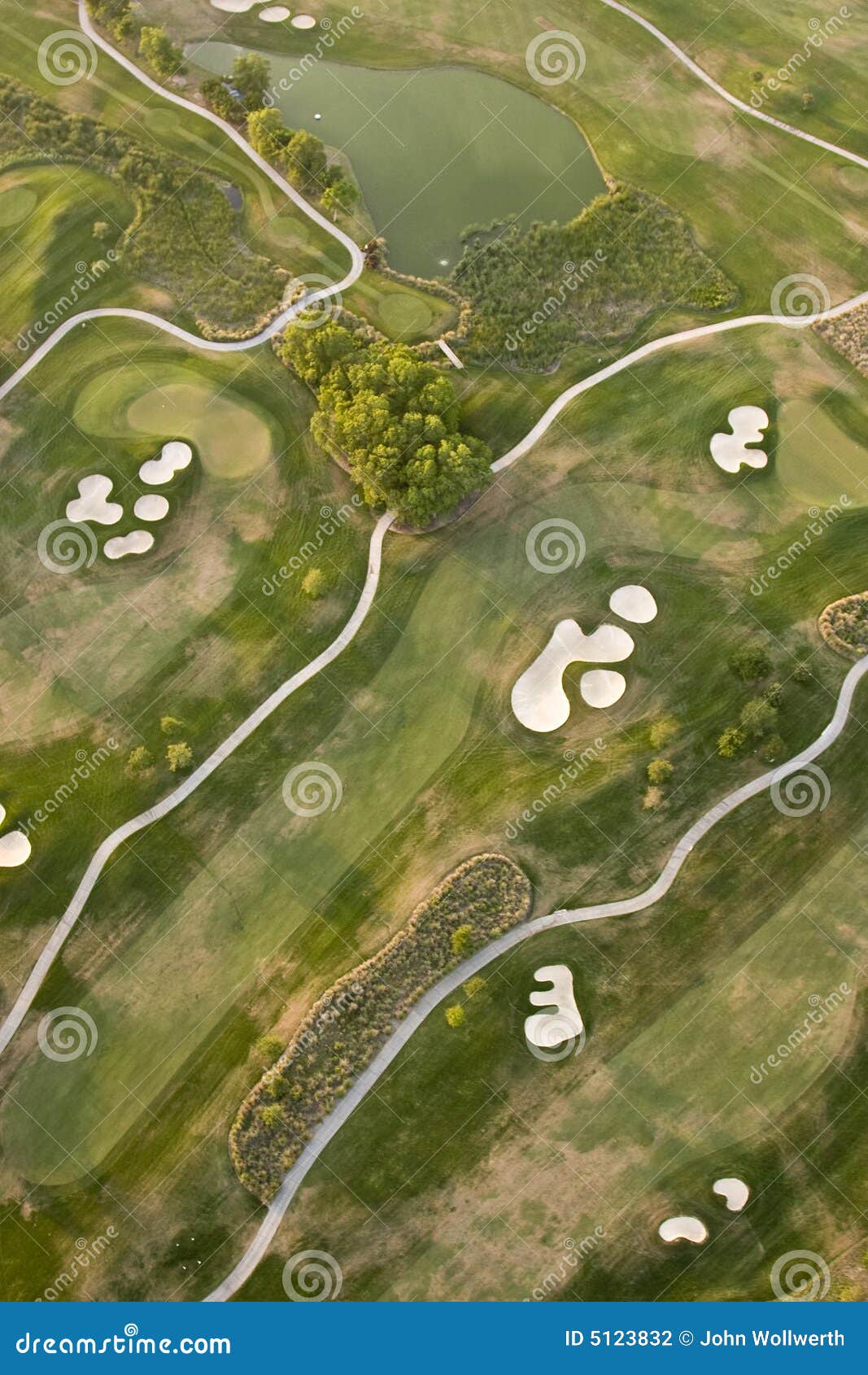 Aerial view of golf course stock photo. Image of grass - 5123832