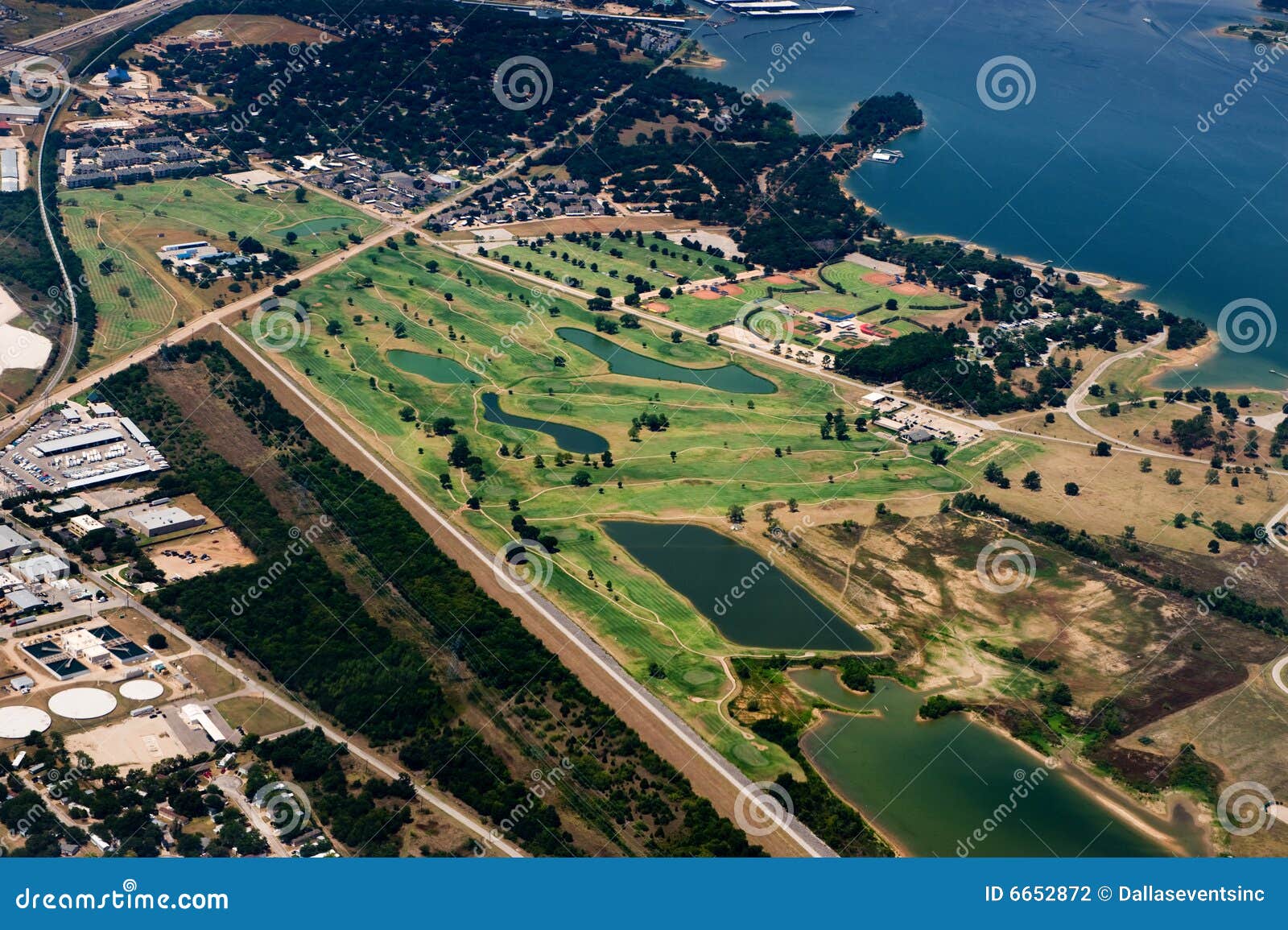 Aerial View of a Golf Course Stock Photo - Image of details, light: 6652872