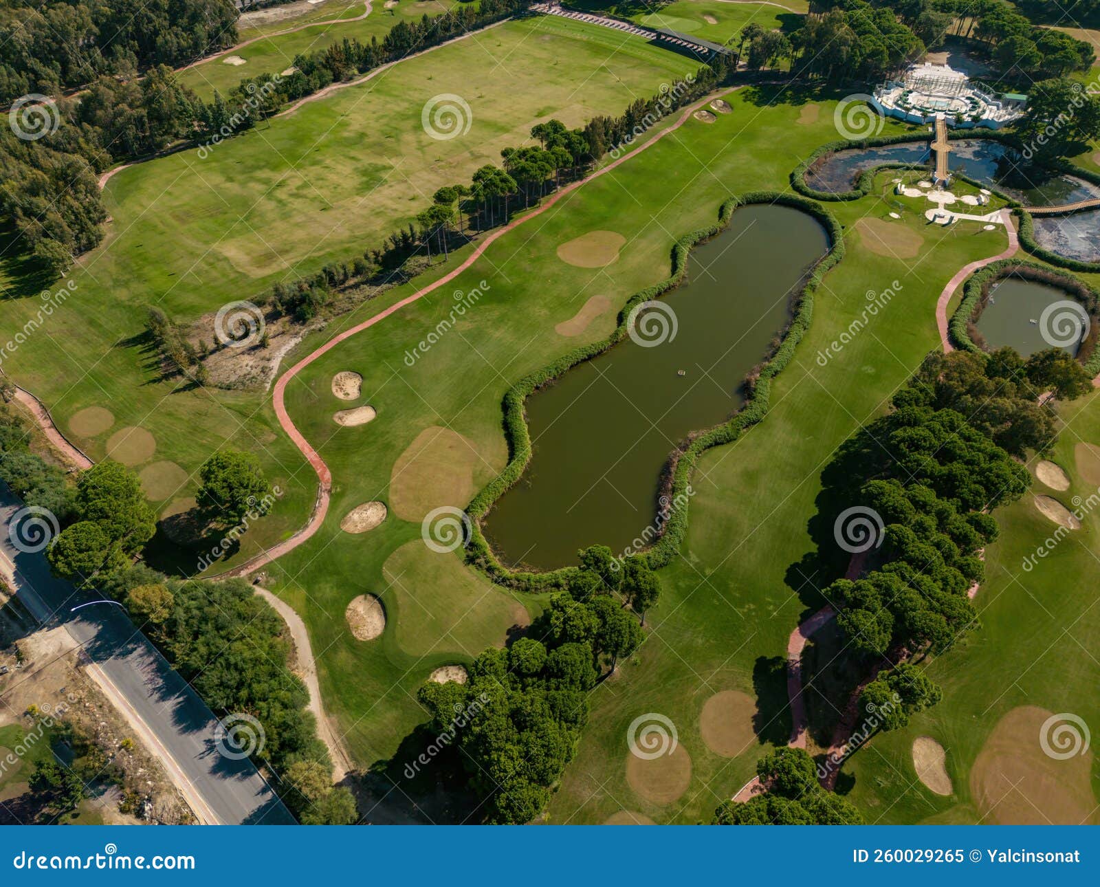 Aerial View of the Golf Course in Antalya Belek at Sunset Stock Image ...