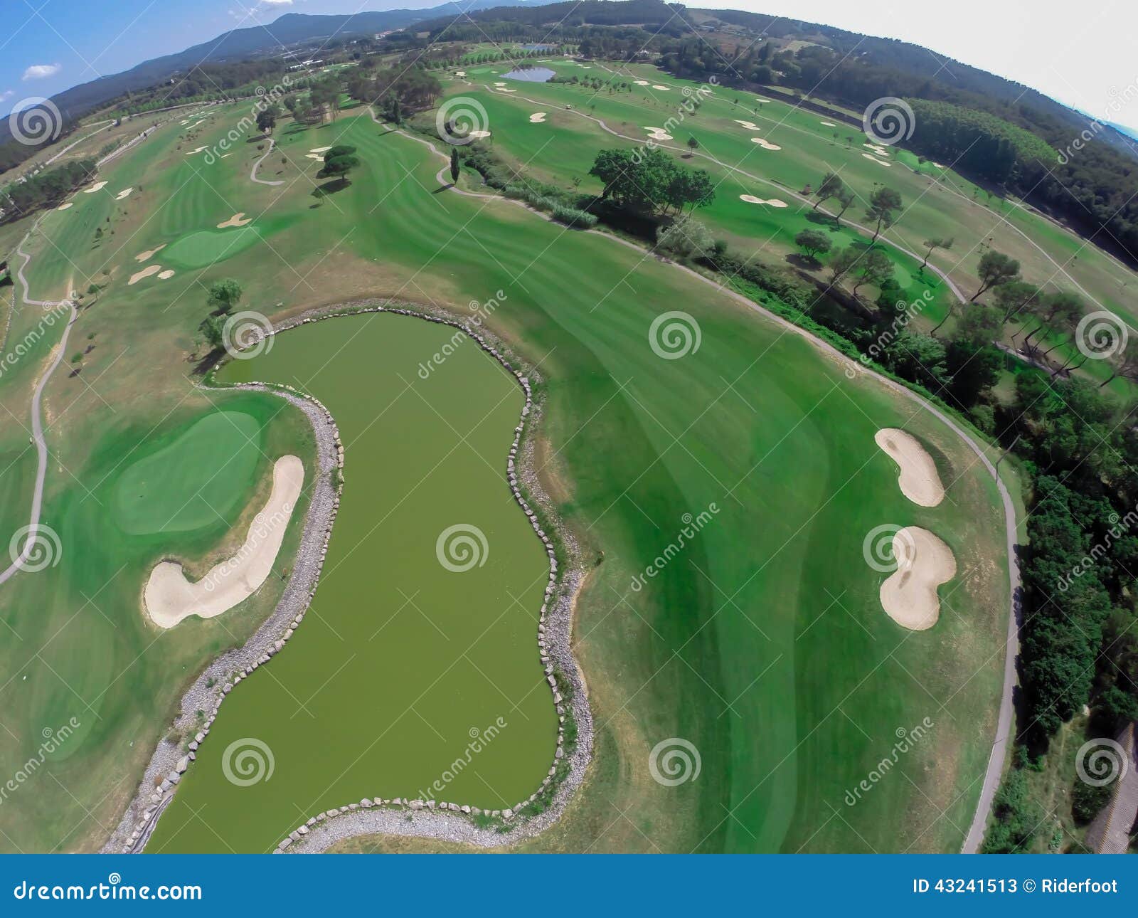 Aerial view golf course stock image. Image of play, hobby - 43241513