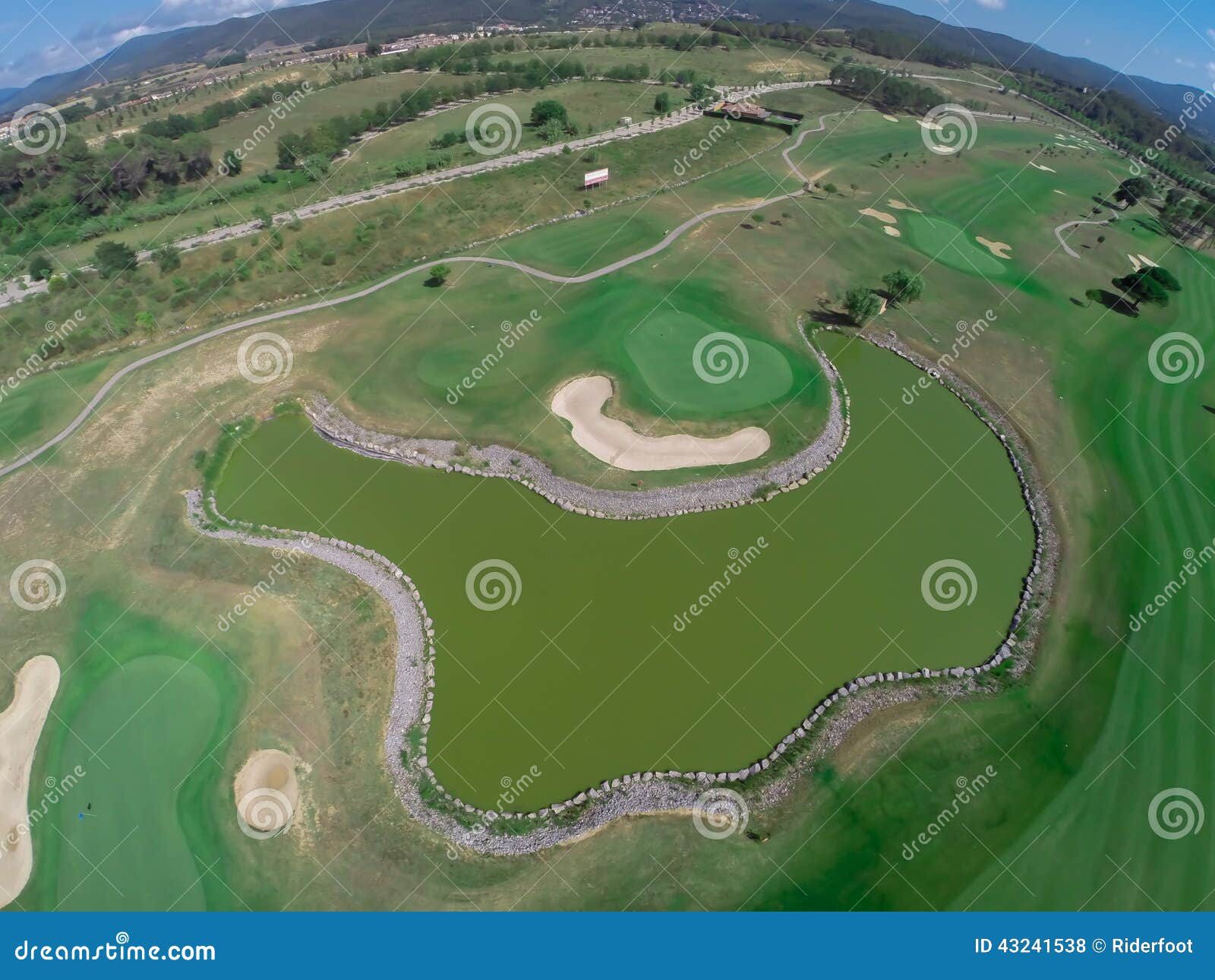 Aerial view golf course stock photo. Image of hobby, fall - 43241538