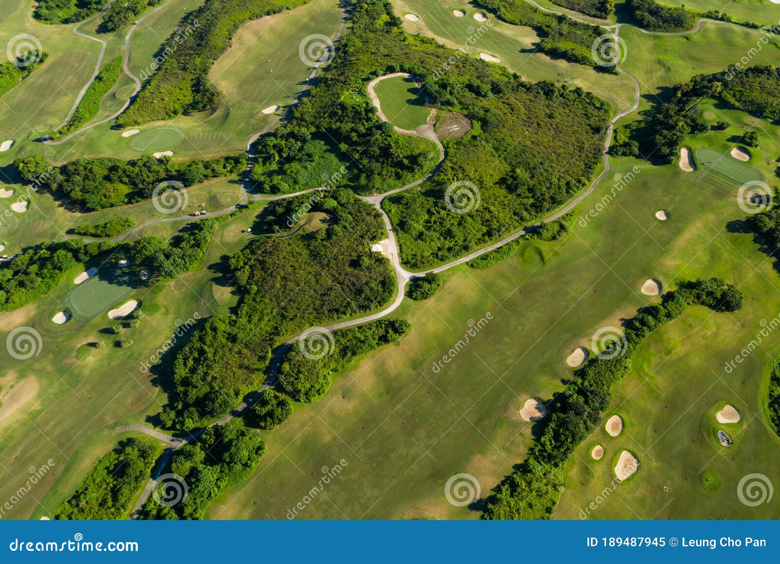 Aerial view of golf court stock image. Image of scenery - 189487945