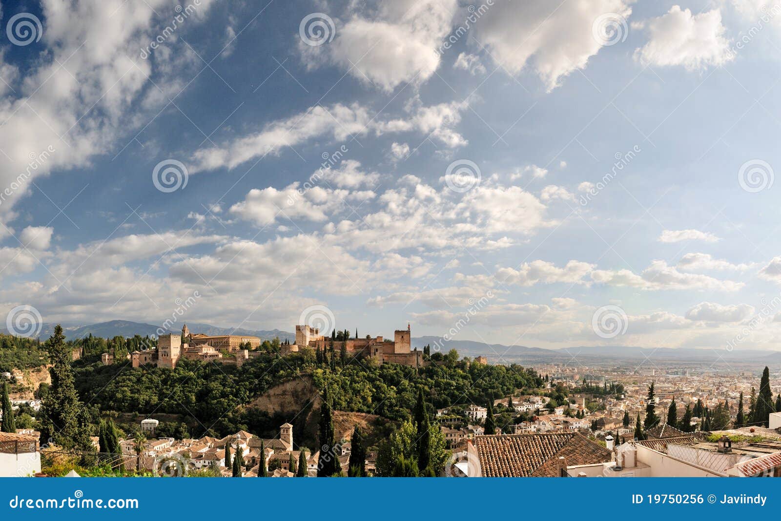 Aerial view of Granada stock photo. Image of europe, granada - 19750256