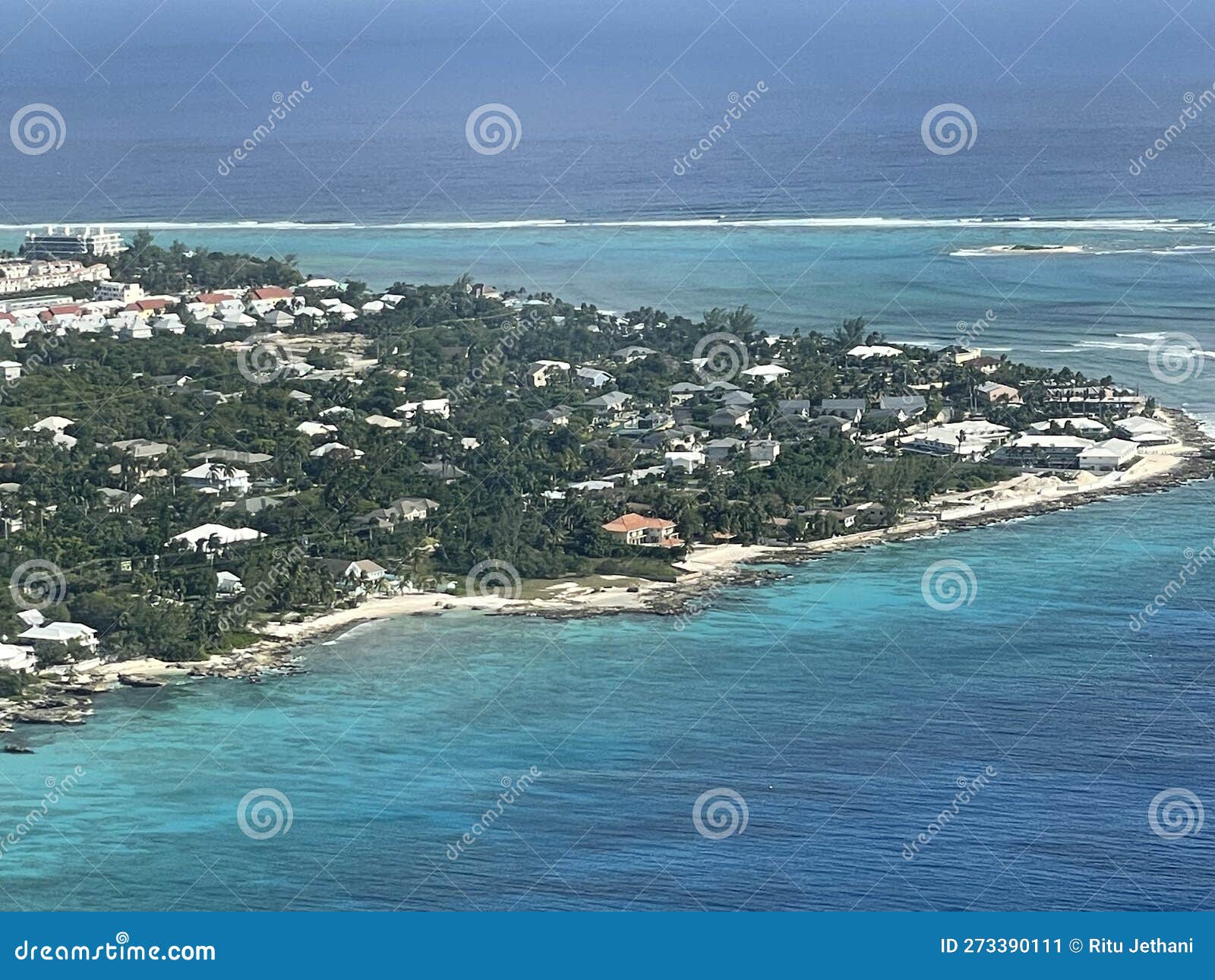 Aerial View of Grand Cayman in the Cayman Islands Stock Image - Image ...