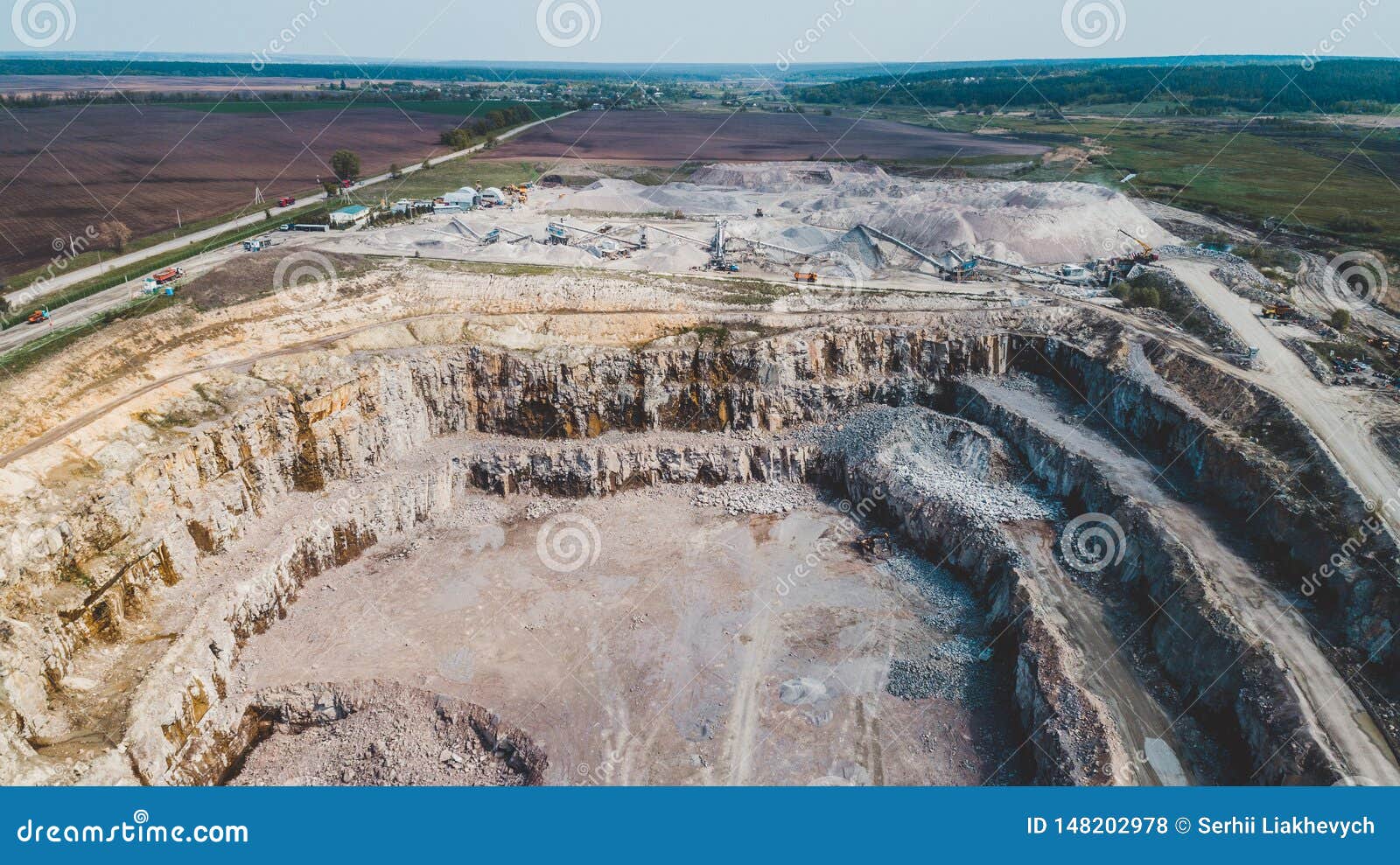 Aerial View of the Granite Quarry. Stock Photo - Image of quarry ...