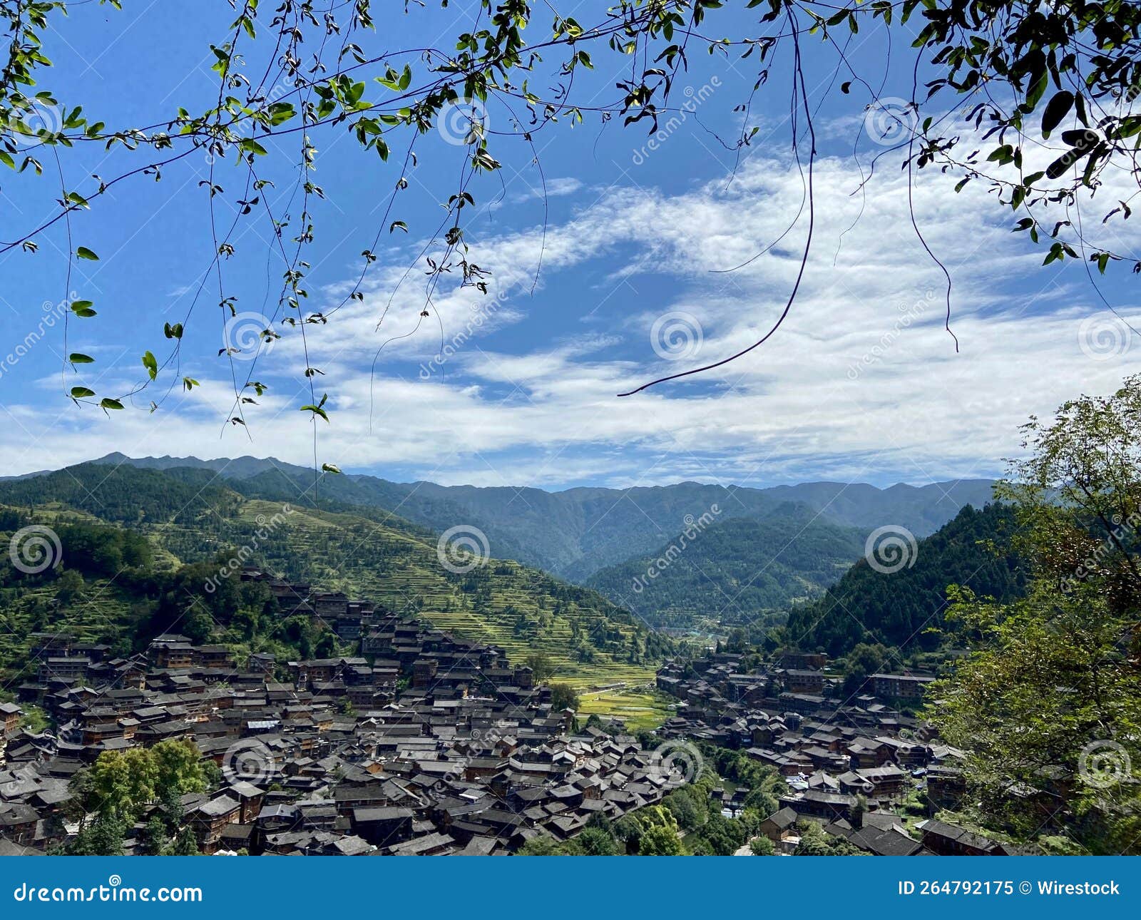 Aerial View of Gray Dense Buildings of an Old Town in the Mountains ...