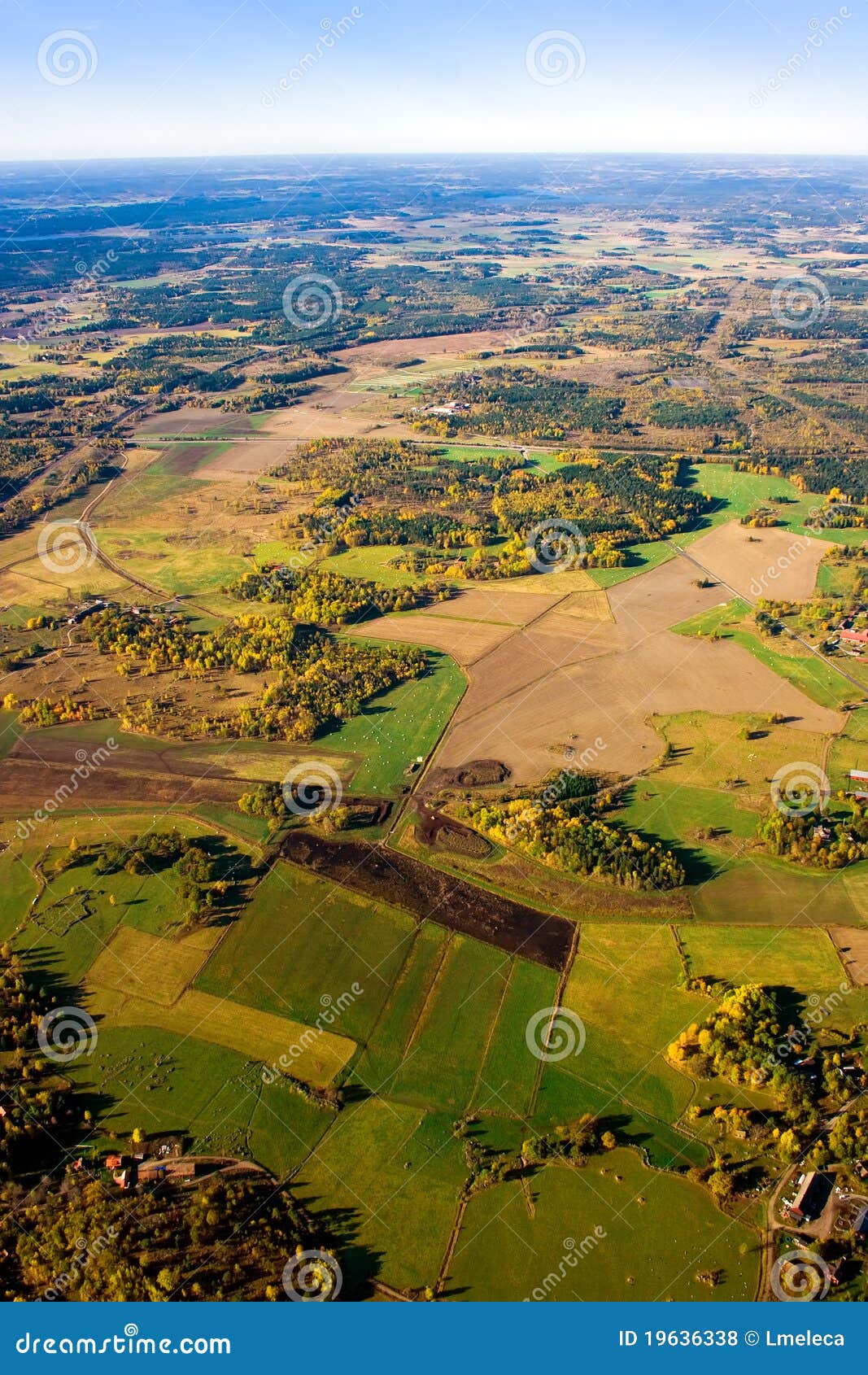 Aerial View of a Green Rural Area in Autumn Stock Photo - Image of ...