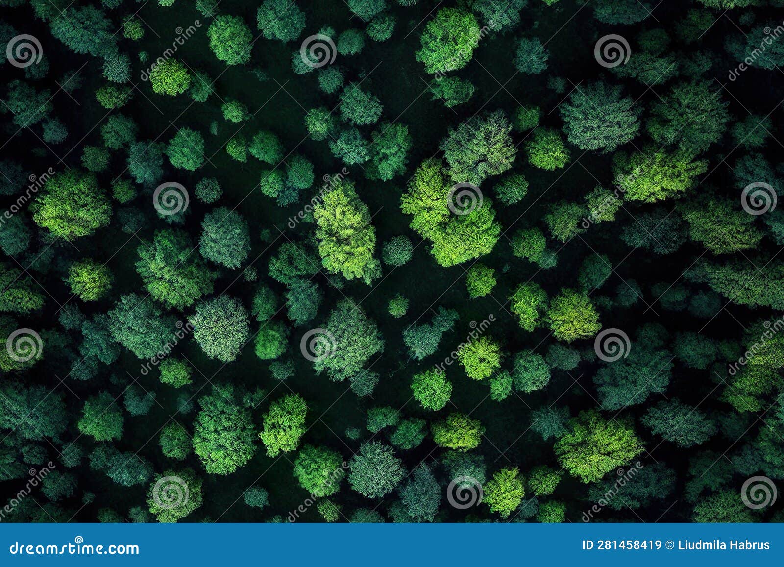 Aerial View of Green Trees in the Forest. Nature Background Stock ...