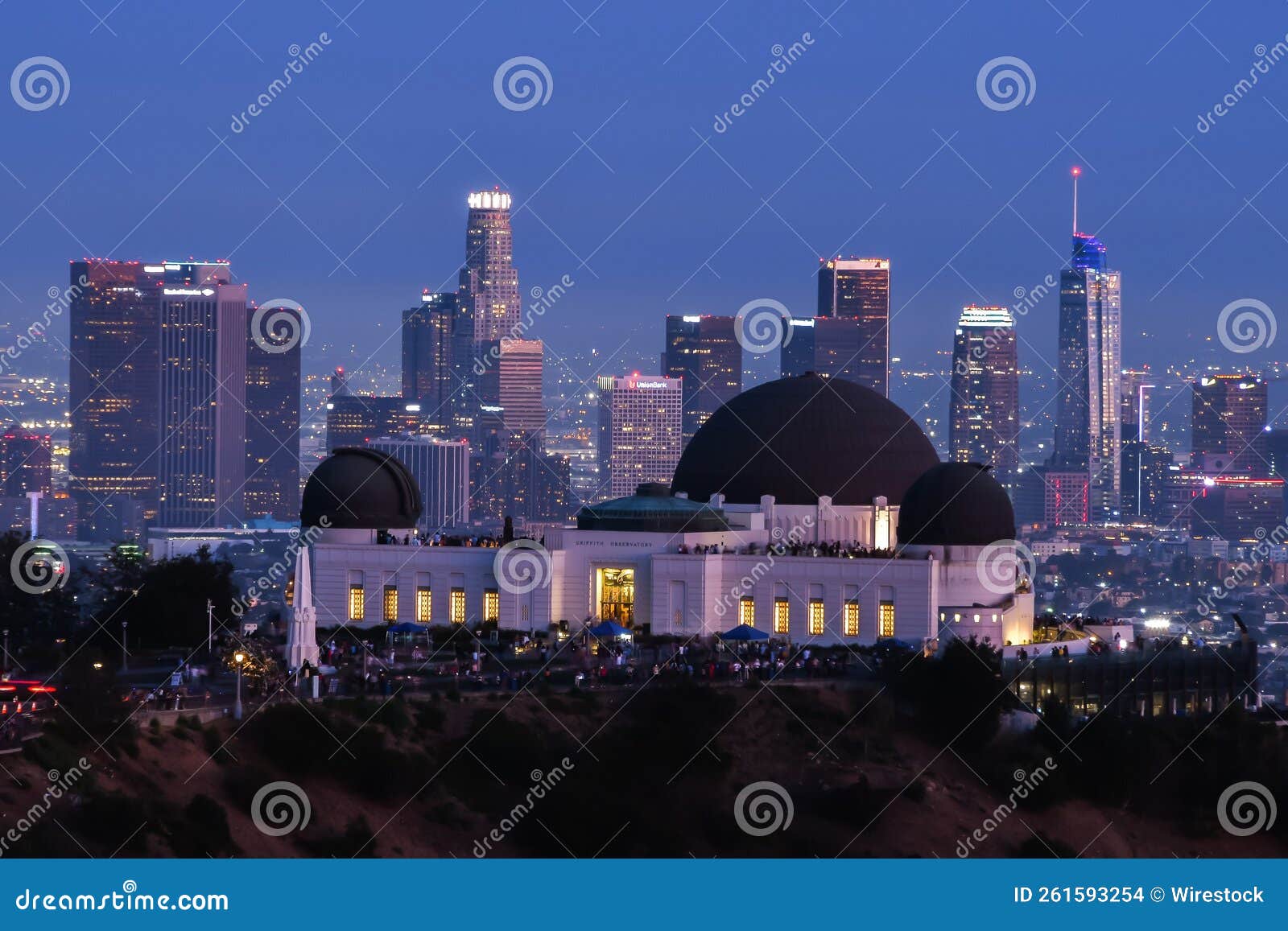 Aerial View of the Griffith Observatory during Sunset Editorial Stock ...