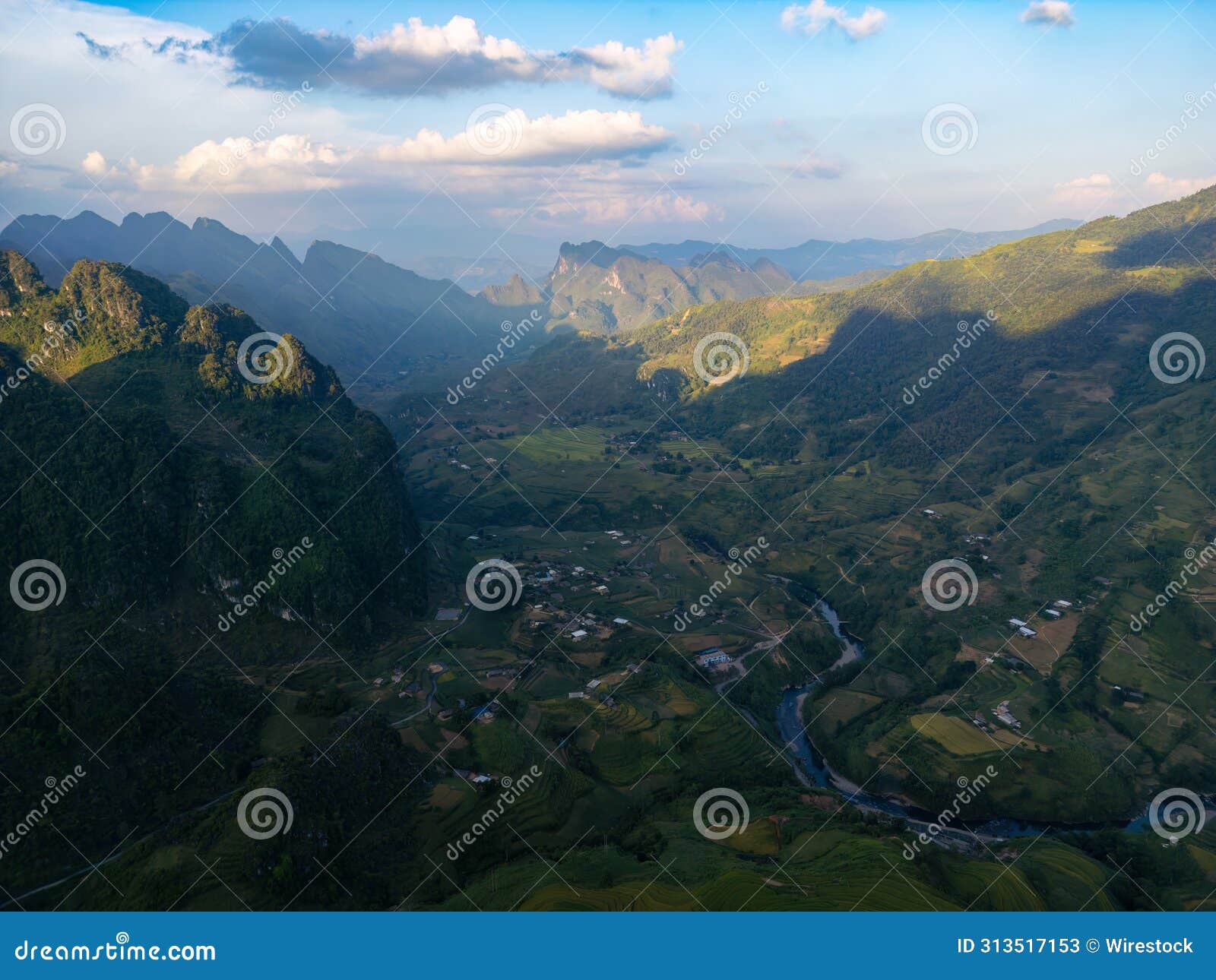 Aerial View of the Ha Giang Loop, Vietnam. Stock Image - Image of ...