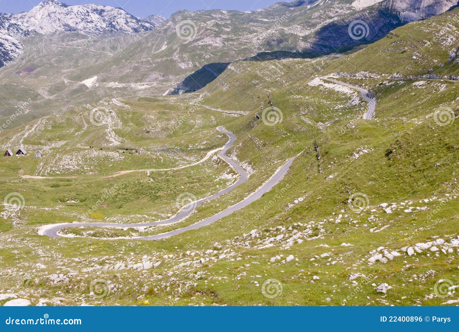 Aerial View on Hairpin Route - Montenegro Stock Photo - Image of ...