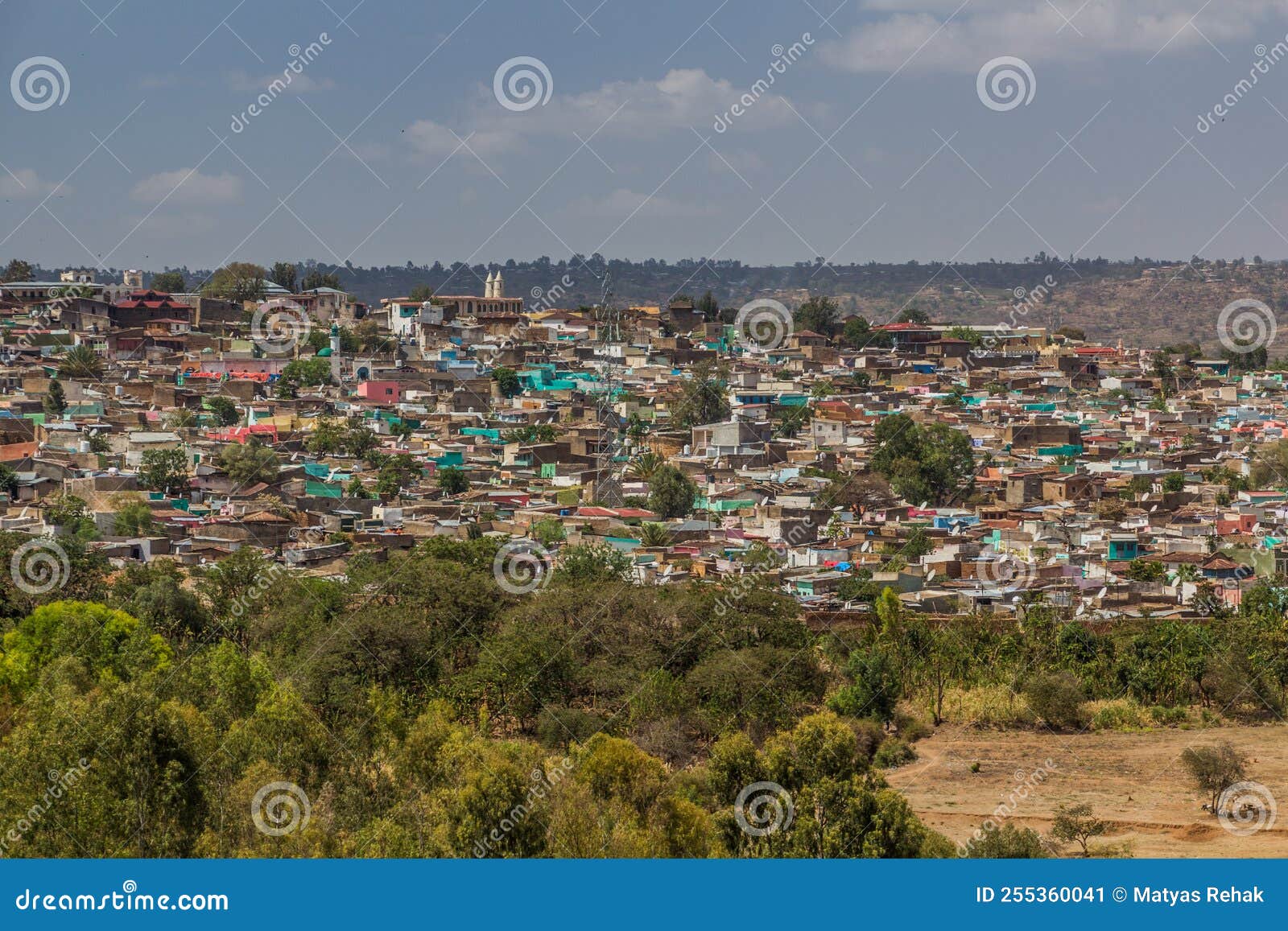 Aerial View of Harar Old Town, Ethiop Stock Image - Image of famous ...
