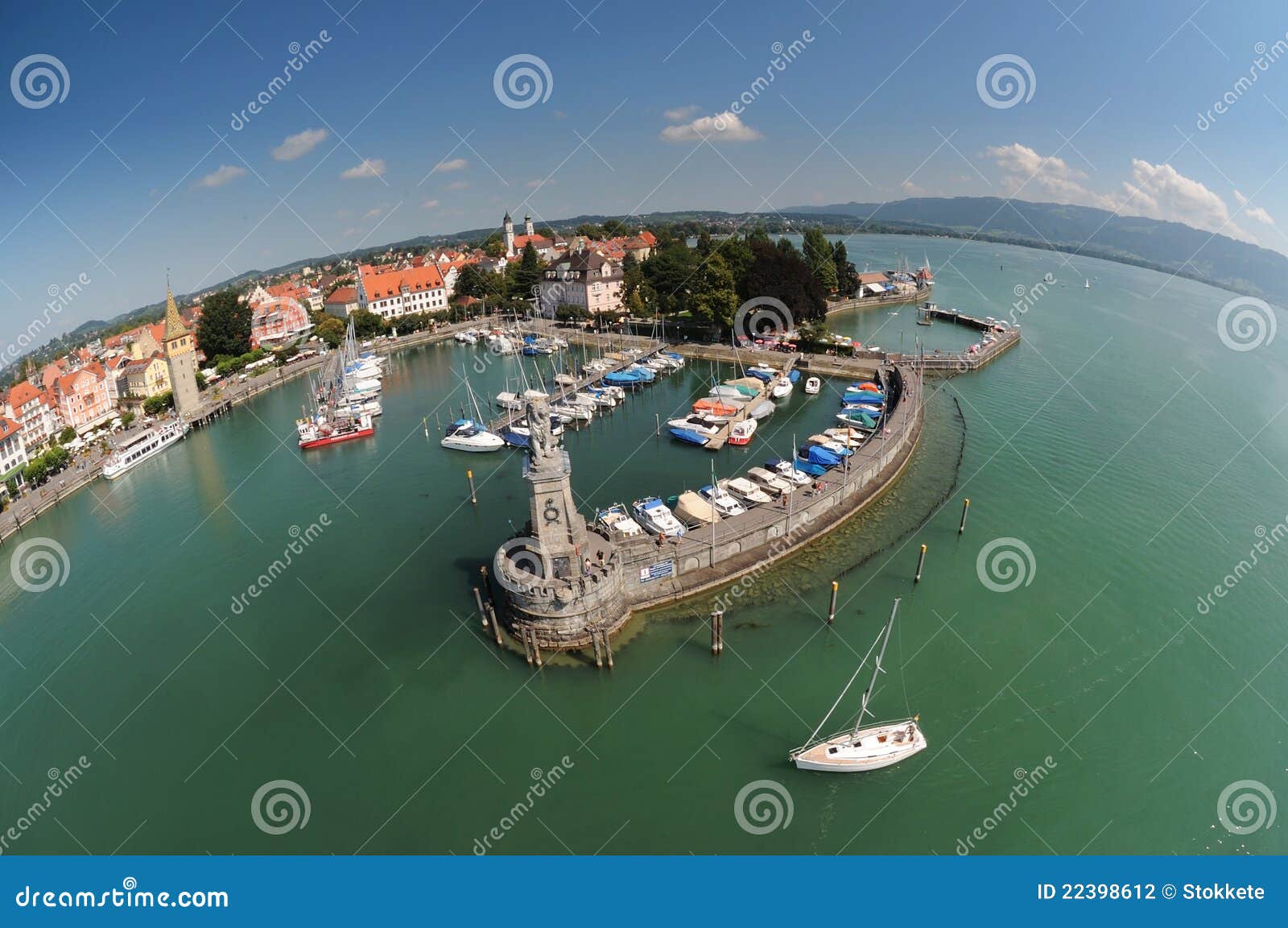 Aerial View of a Harbor stock photo. Image of leisure - 22398612