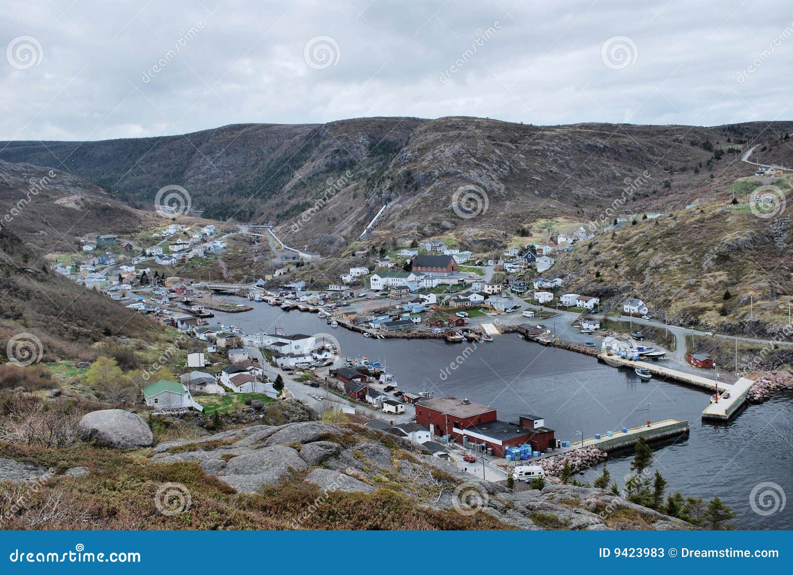 Aerial view of harbor stock image. Image of coastline - 9423983