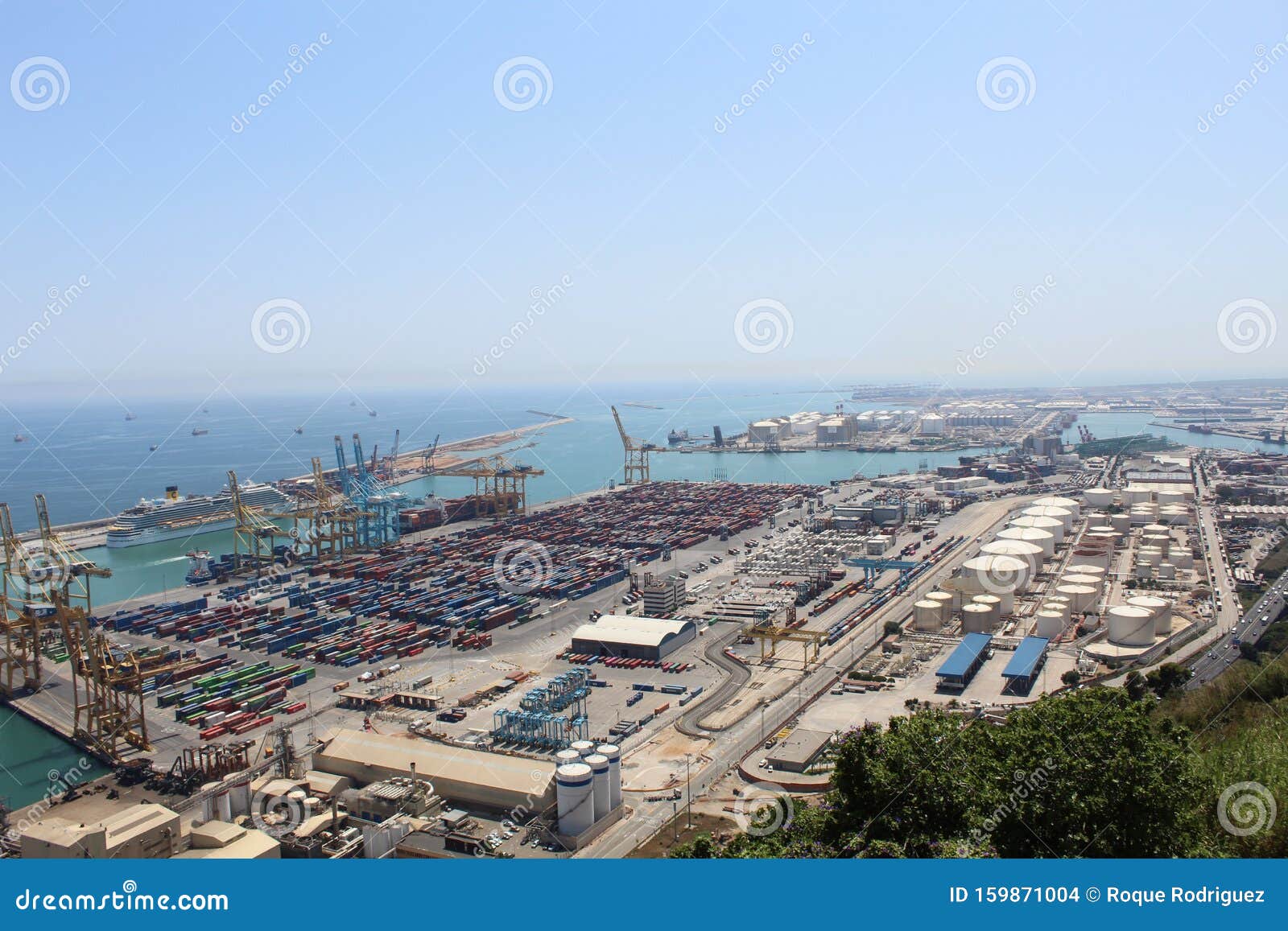 Aerial View of Harbor in Spain Stock Photo - Image of flower, nature ...