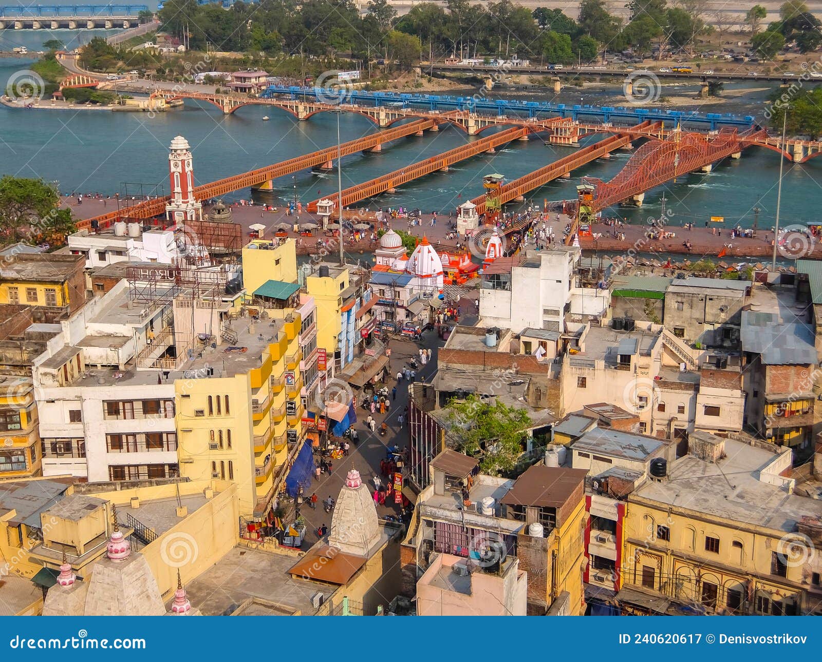 Aerial view of Haridwar editorial photography. Image of india - 240620617
