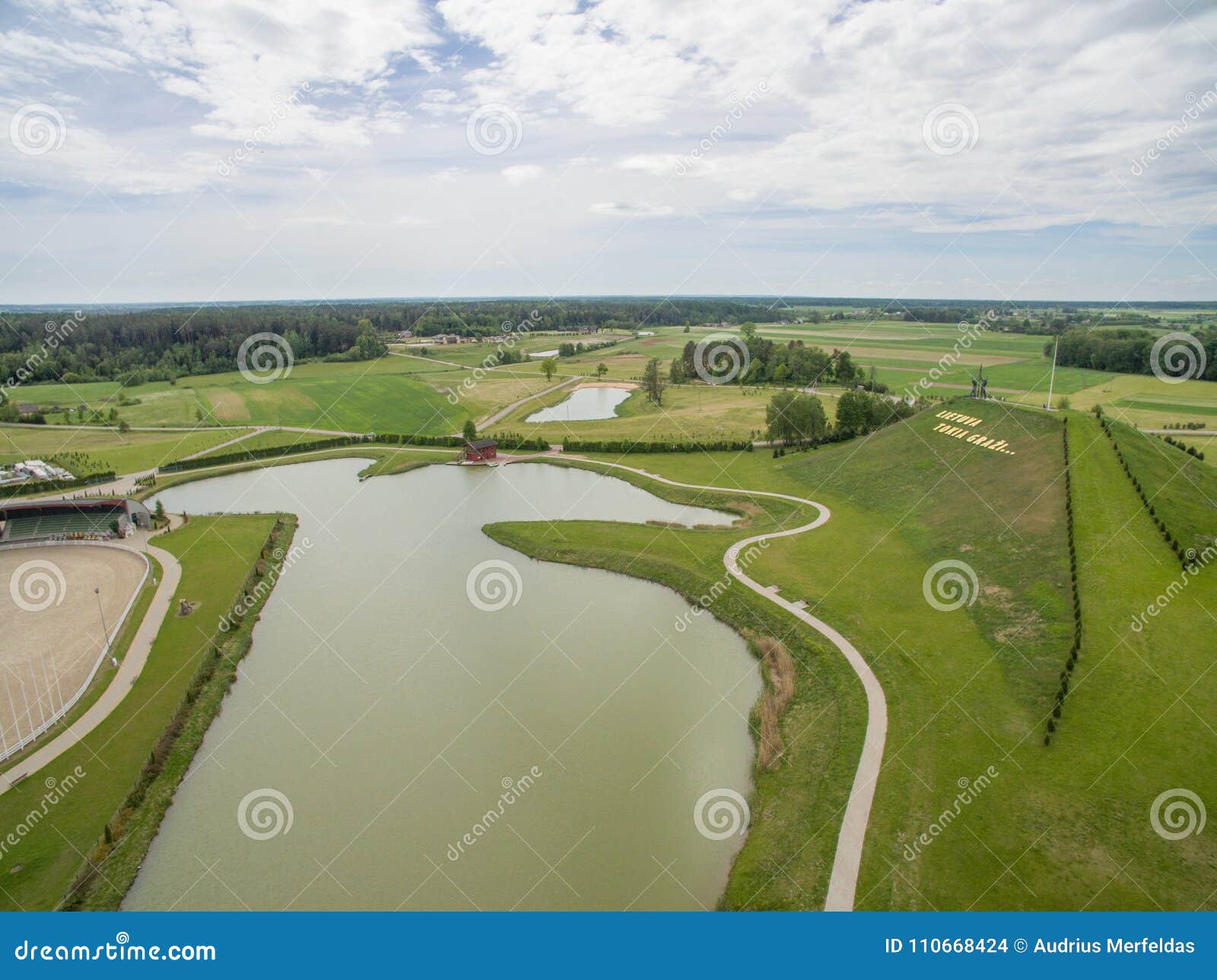 Aerial View of Harmony Park in Lithuania Stock Photo - Image of outdoor ...