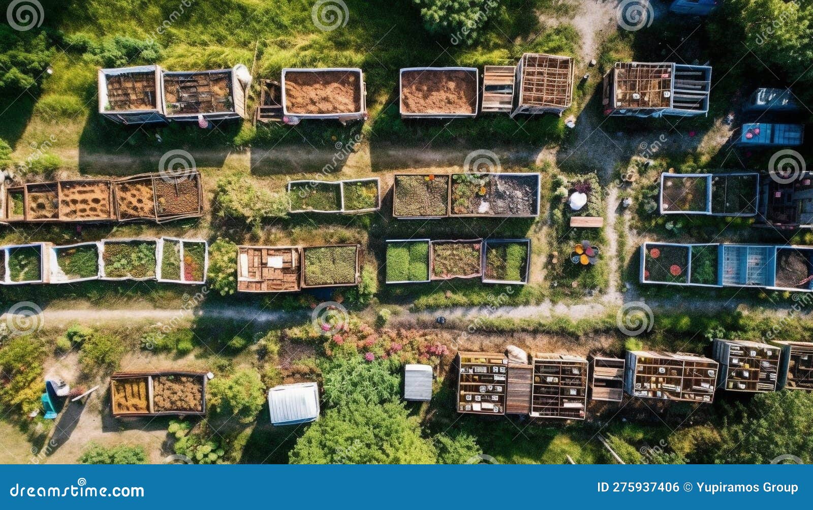Aerial View of Healthy Bees Harvesting Honey Generated by AI Stock ...