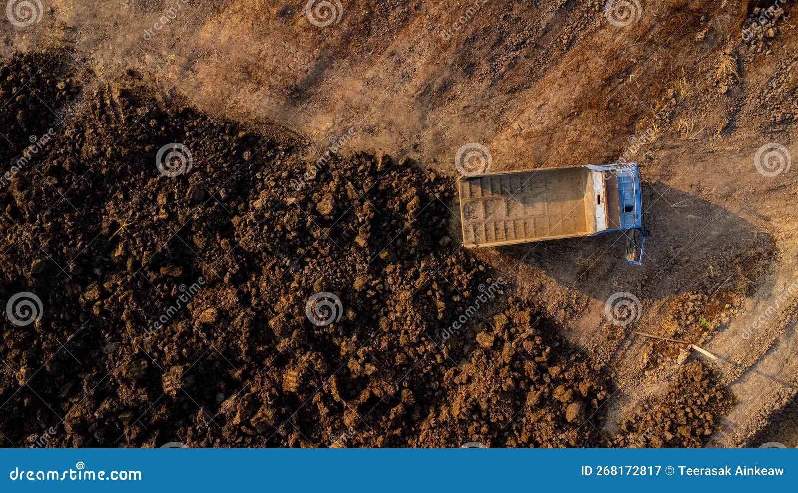 Aerial View of Heavy Earthmovers in Construction Site Stock Image ...