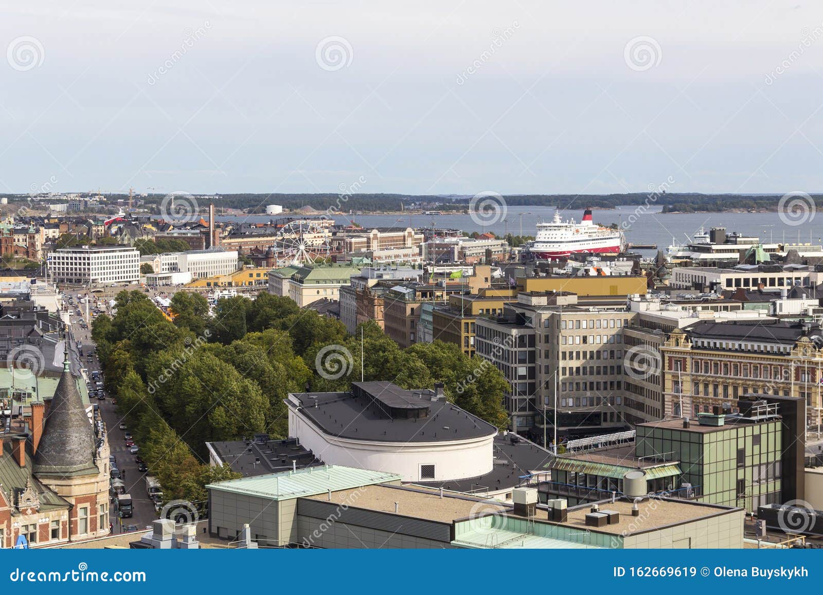 Aerial View of Helsinki, Finland Stock Image - Image of center, street ...