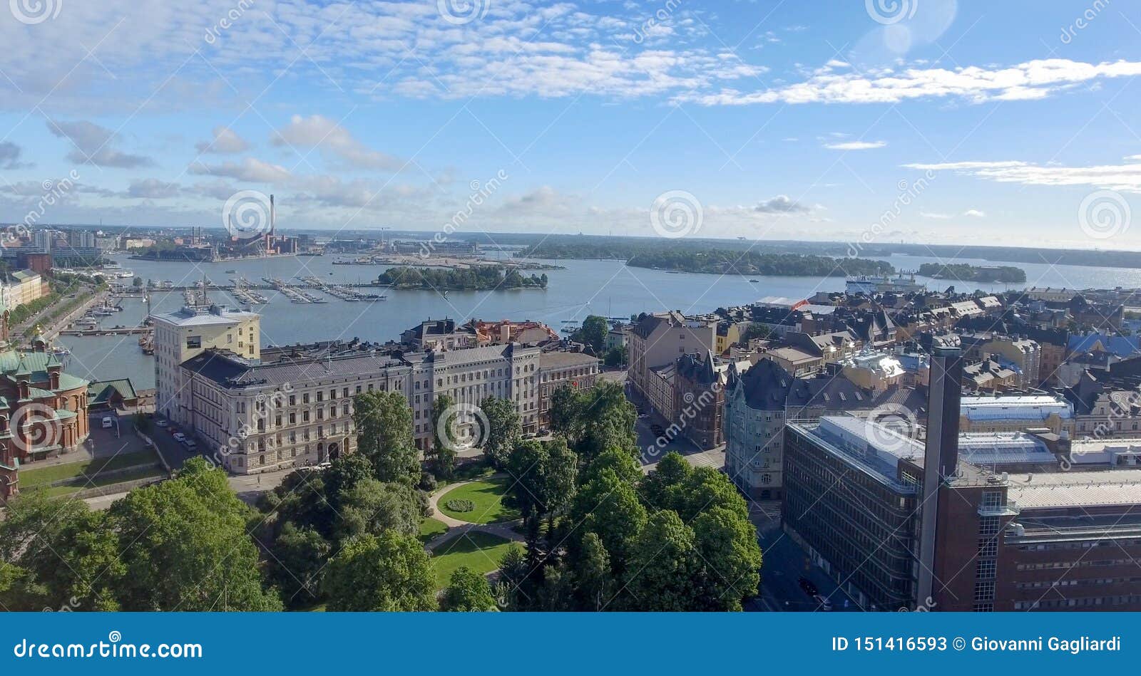 Aerial View of Helsinki Skyline Stock Image - Image of scandinavia ...