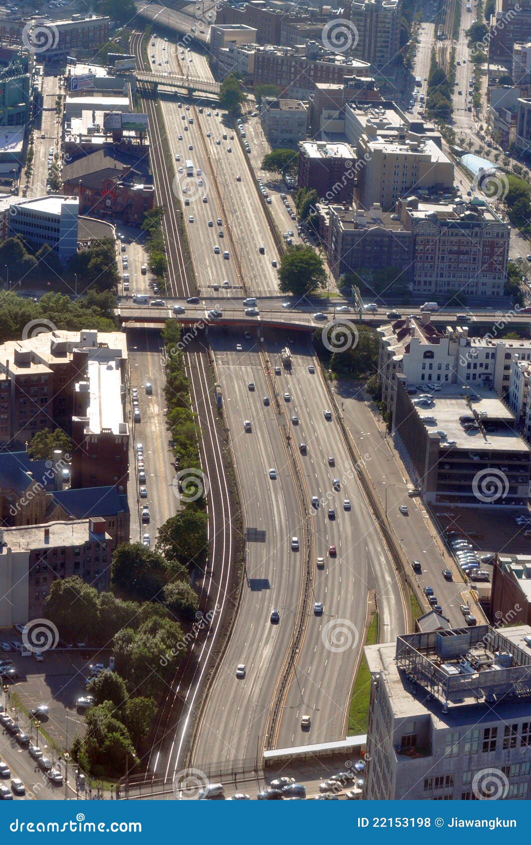 Aerial View of Highway, Boston Stock Photo - Image of view ...