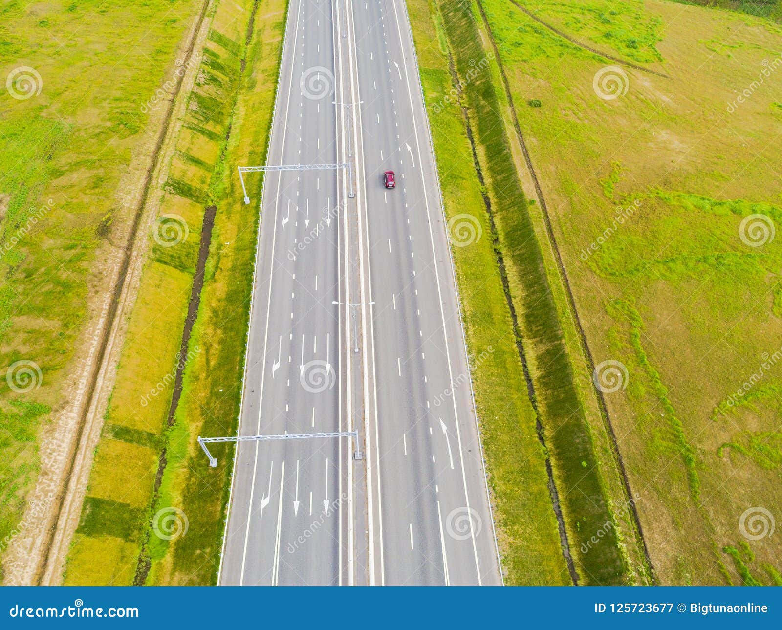 Aerial View of Highway in City. Cars Crossing Interchange Overpass ... Aerial View of Highway in City. Cars Crossing Interchange Overpass ...