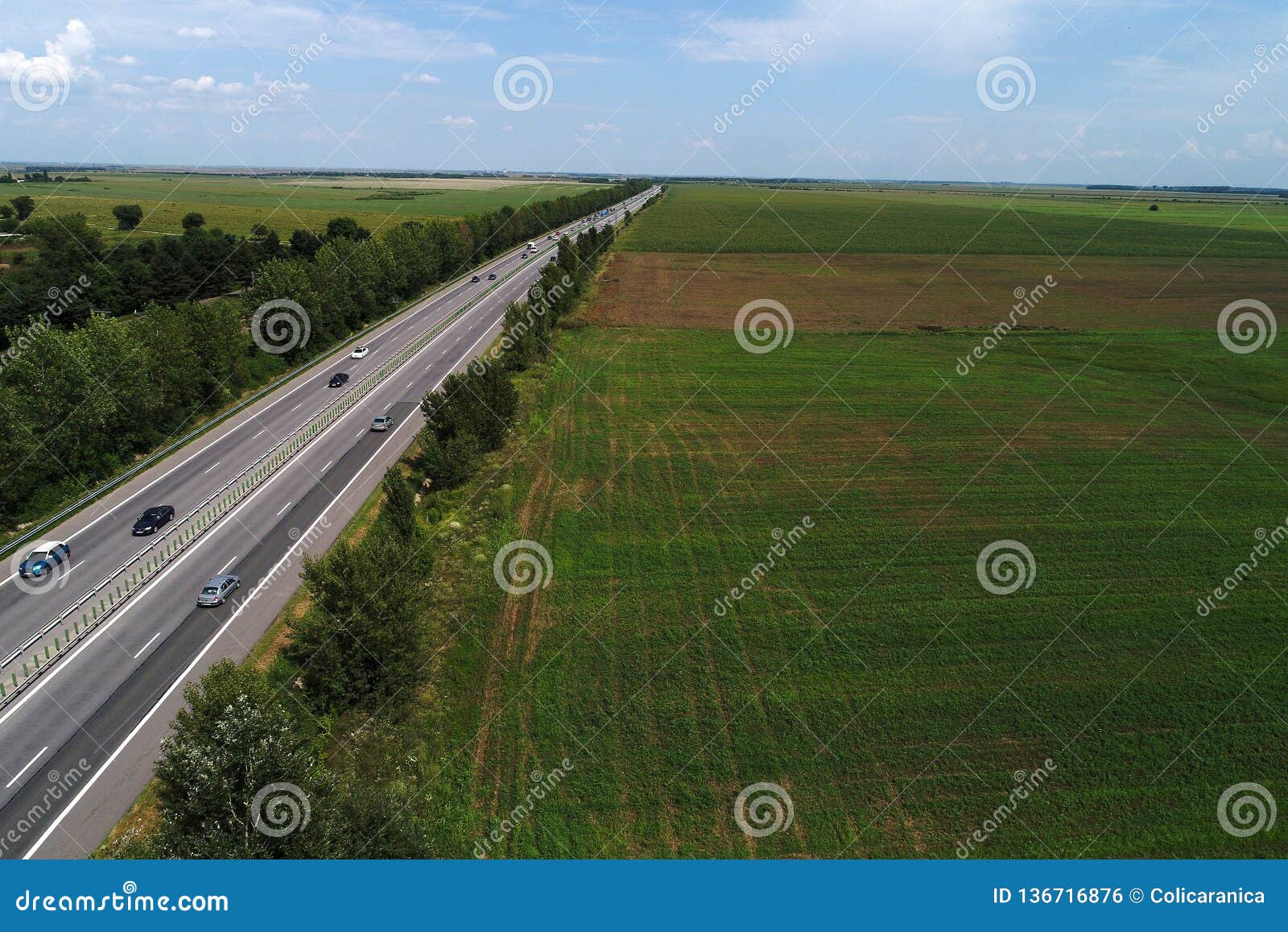Motorway seen from above stock photo. Image of drones - 136716876