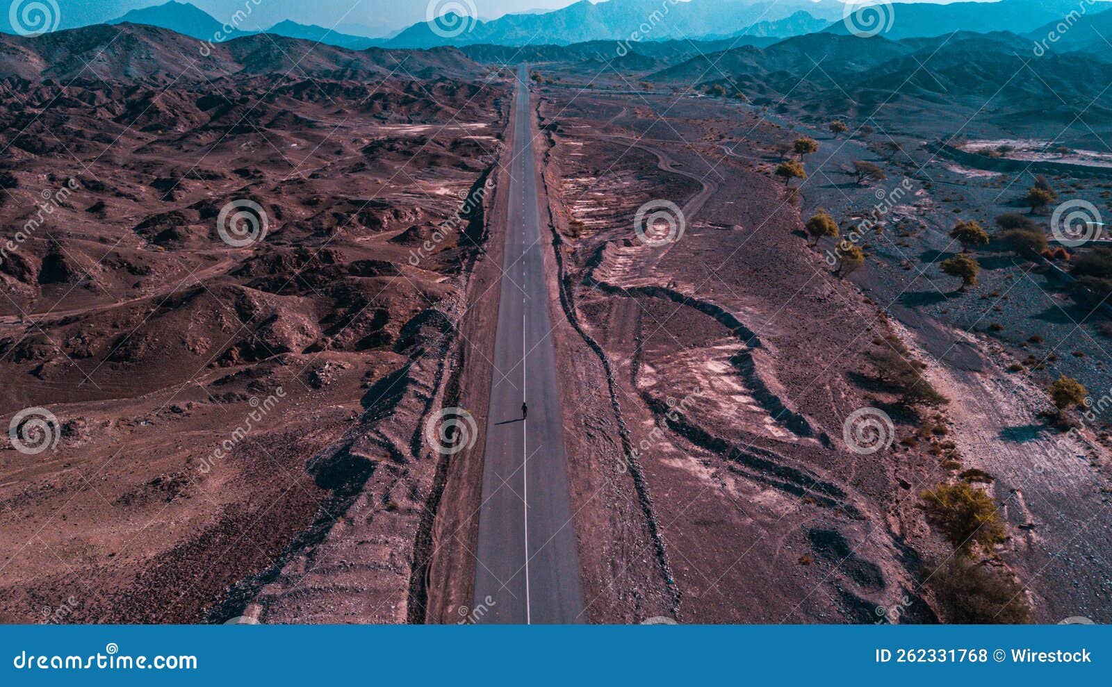 Aerial View of a Highway in the Hills in UAE Stock Photo - Image of ...