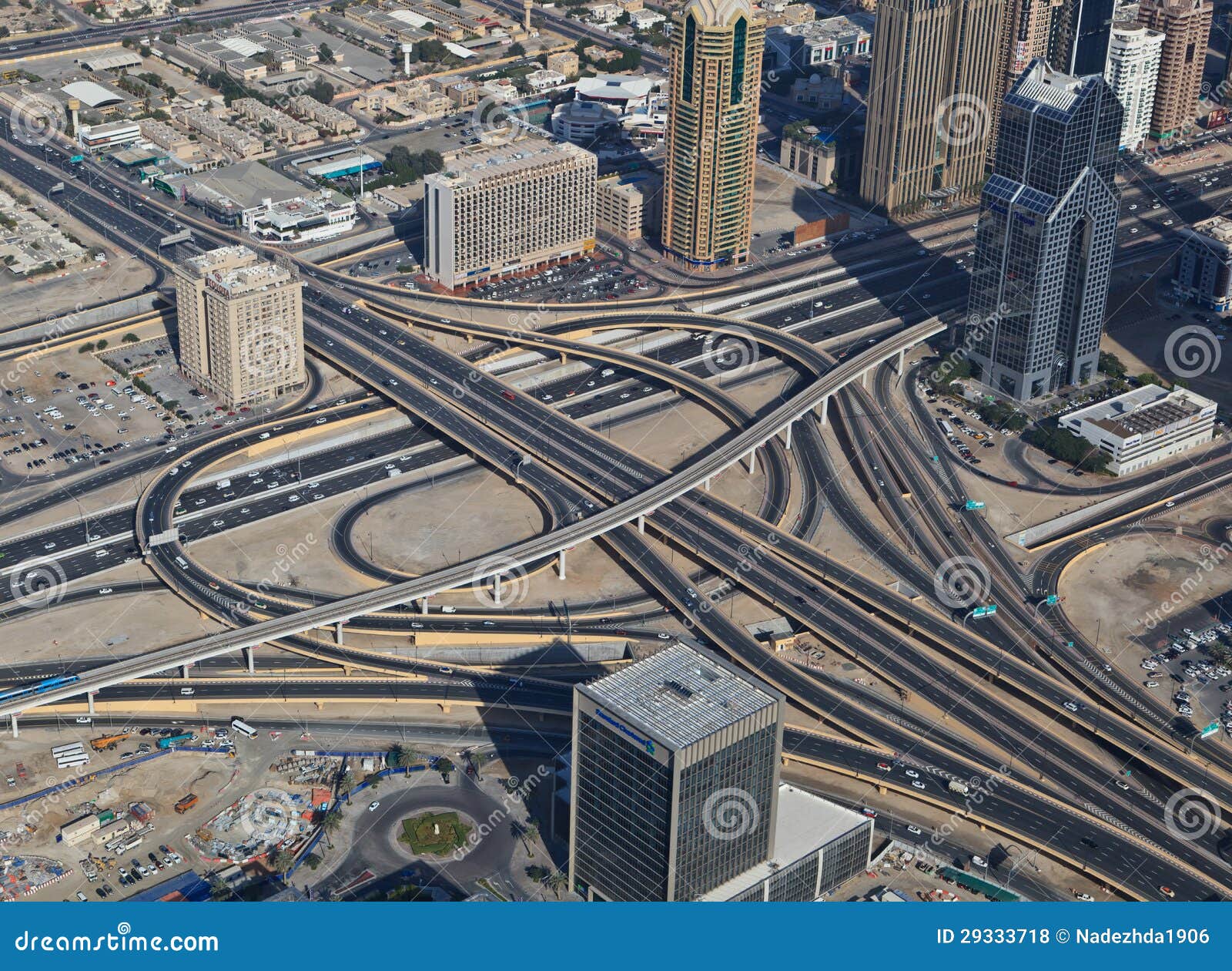 Aerial View of a Highway Junction Editorial Stock Photo - Image of arab ...