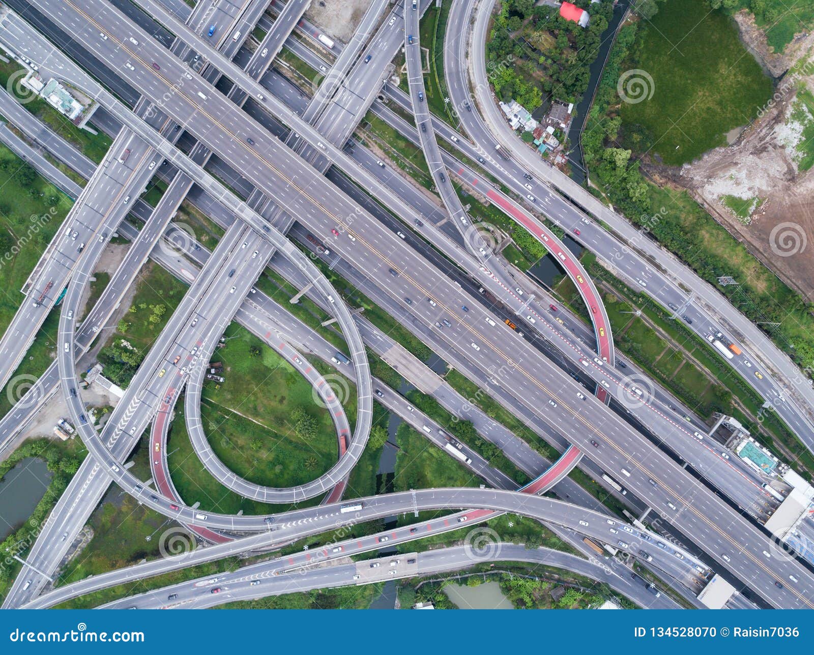 Aerial View Highway Road Network Connection or Intersection for Import ... Aerial View Highway Road Network Connection or Intersection for Import ...