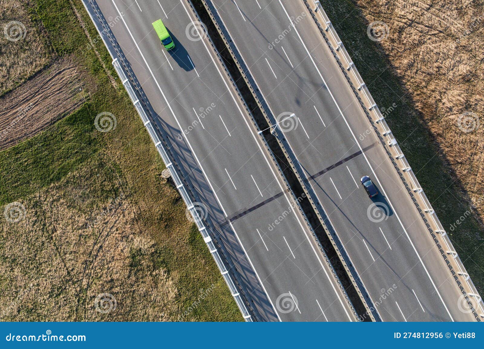 Aerial view of the higway stock photo. Image of traffic - 274812956