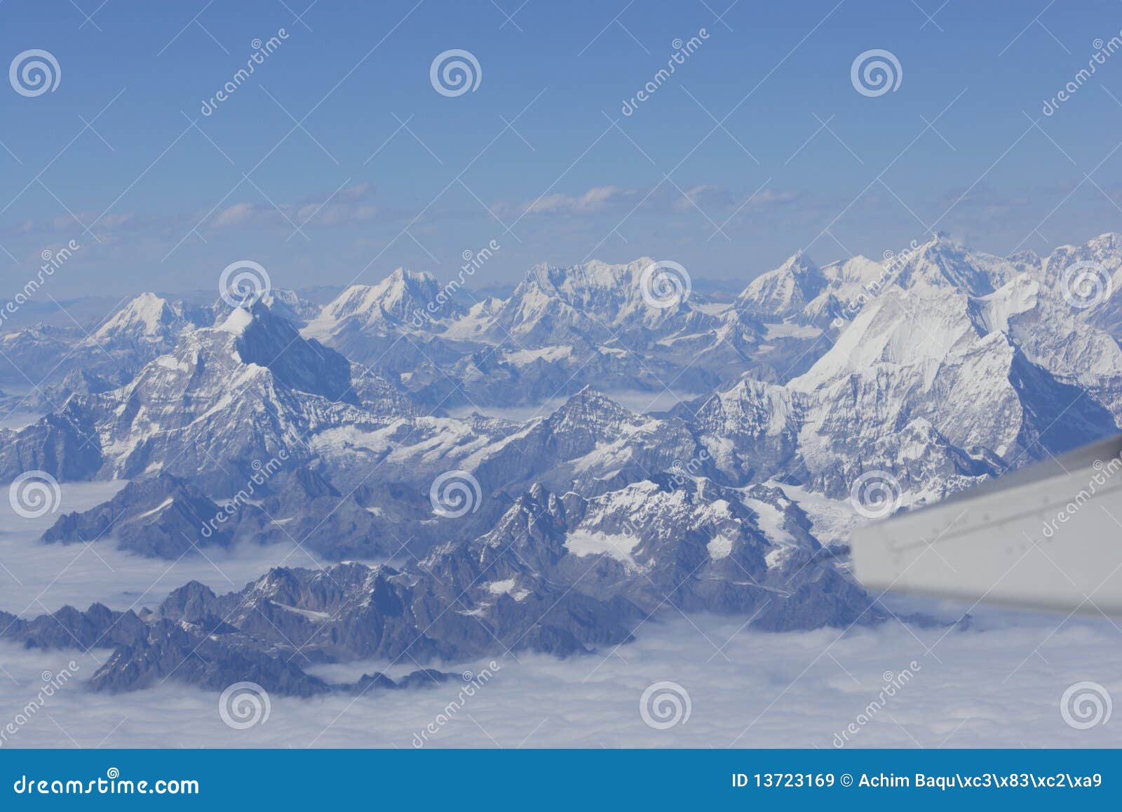 Aerial view of Himalaya stock image. Image of majestic - 13723169