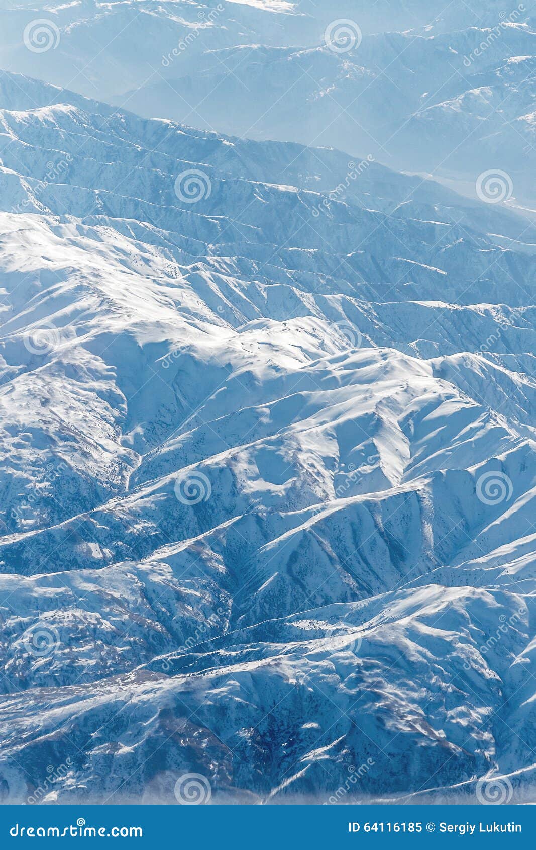 Aerial view of Himalayas stock image. Image of scenic - 64116185