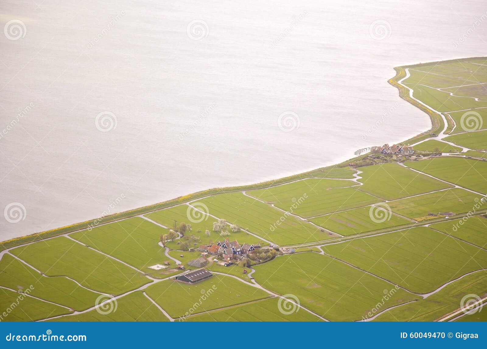 Aerial View of Historic Marken Island Stock Photo - Image of nature ...