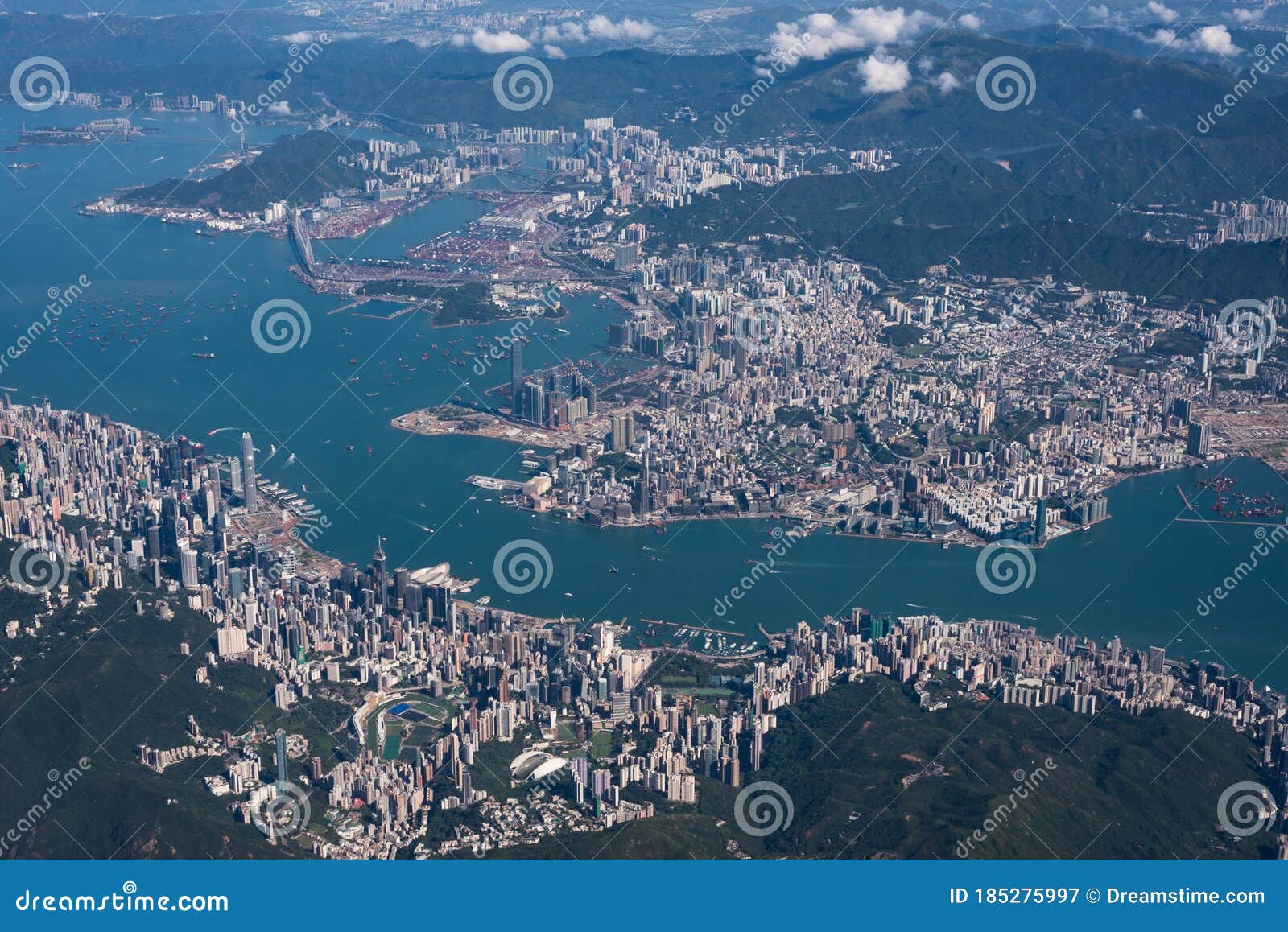 Aerial View of Hong Kong Central Stock Image - Image of cityscape ...
