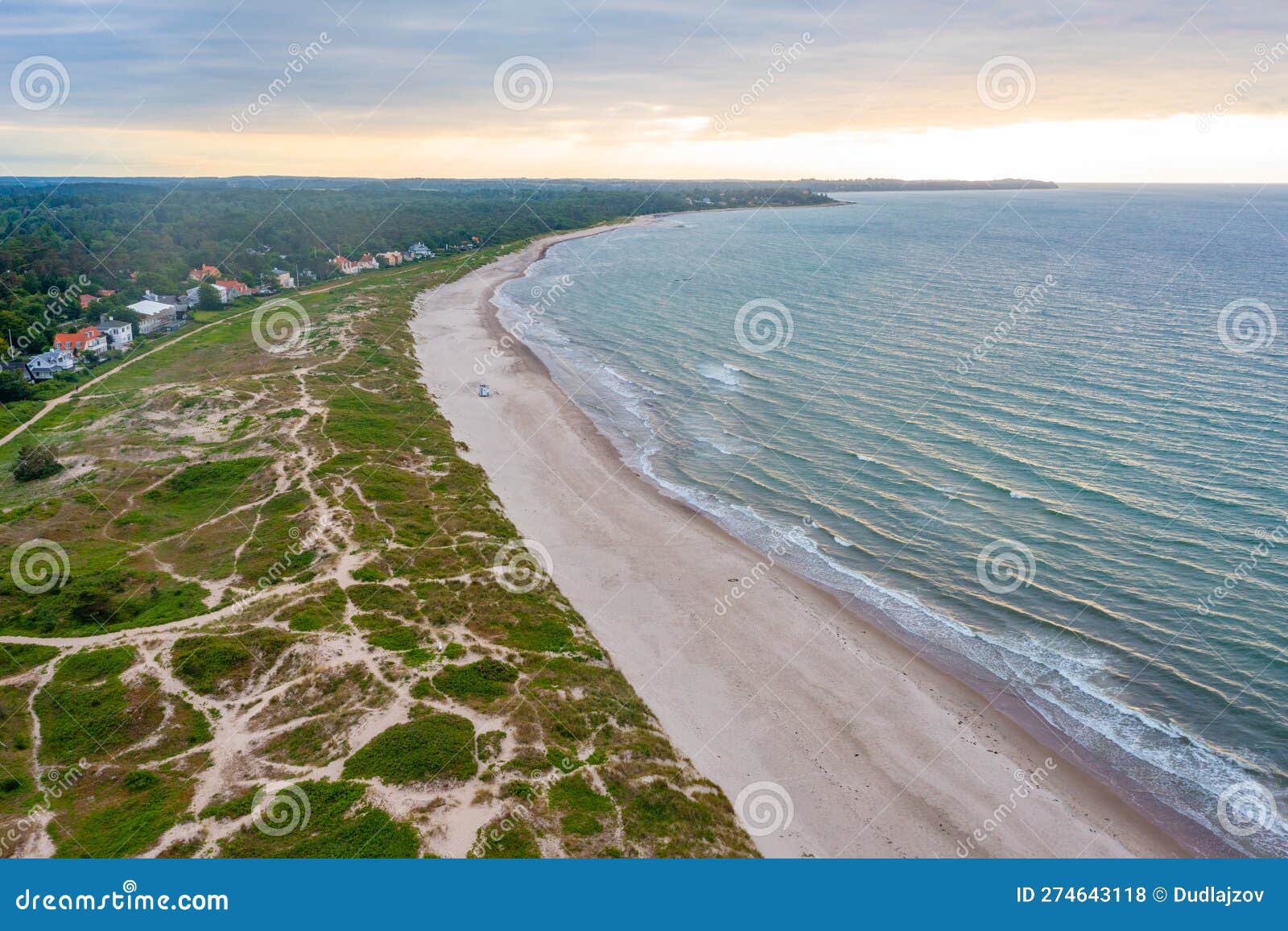 Aerial View of Hornbaek Beach in Denmark Stock Photo - Image of ...